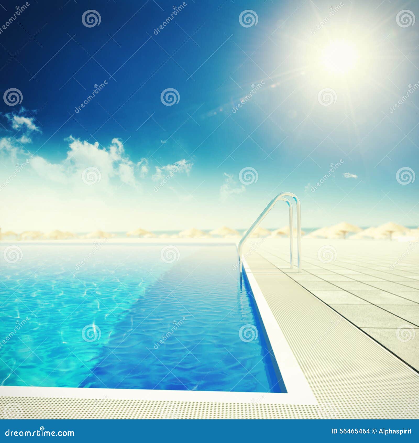 Resort swimming pool stock photo. Image of water, sunny - 56465464