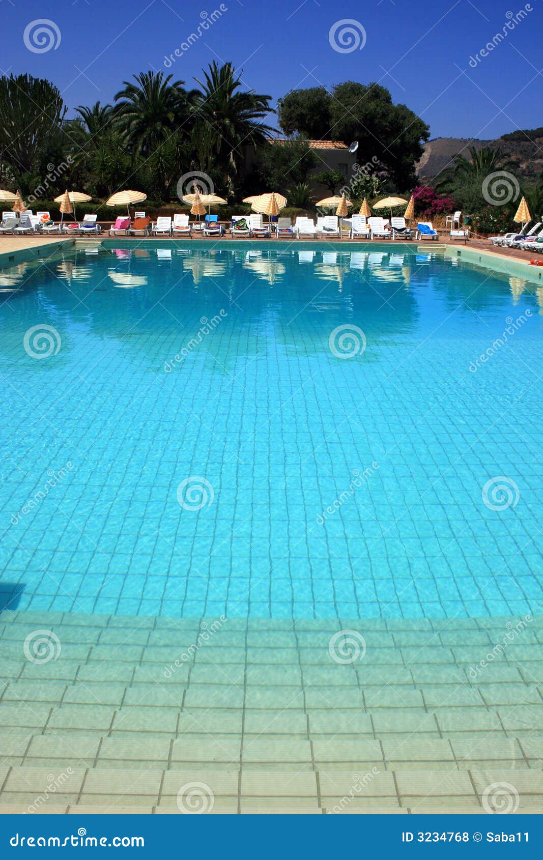 Resort swimming pool scene stock photo. Image of resort - 3234768