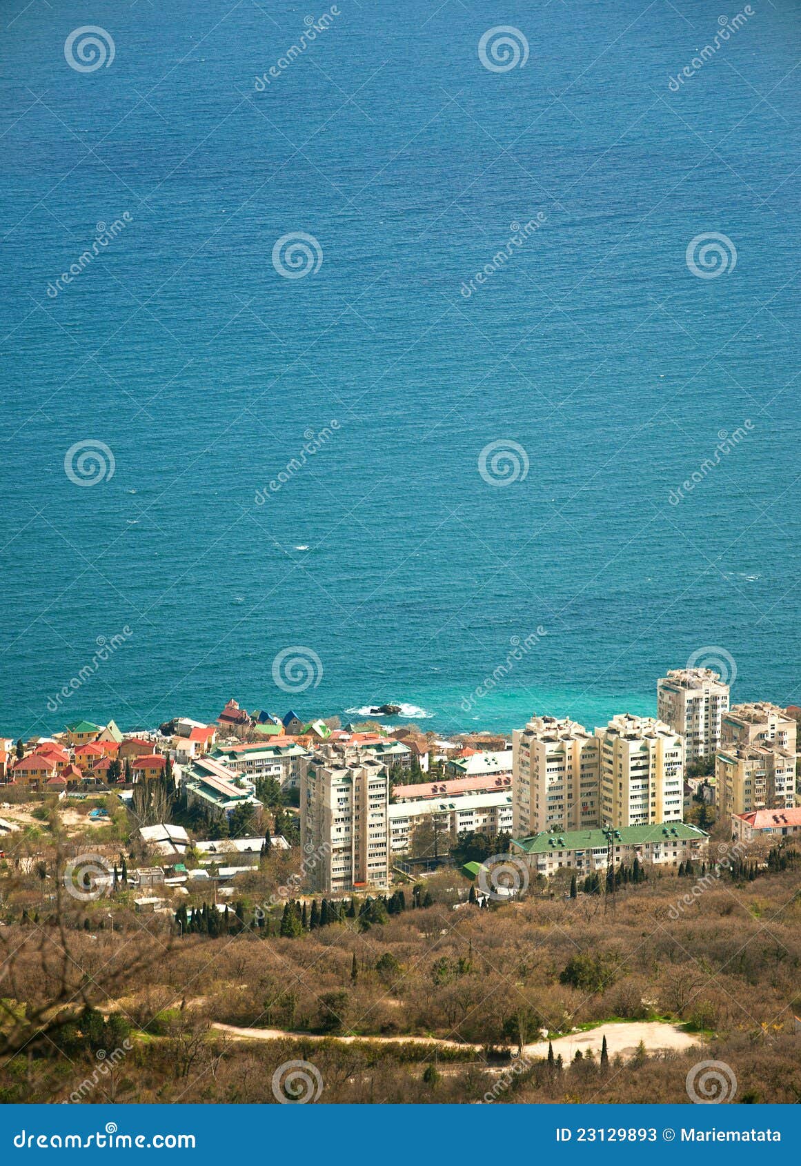 A Resort Townlet of Foros, Crimea, in Spring Stock Image - Image of ...
