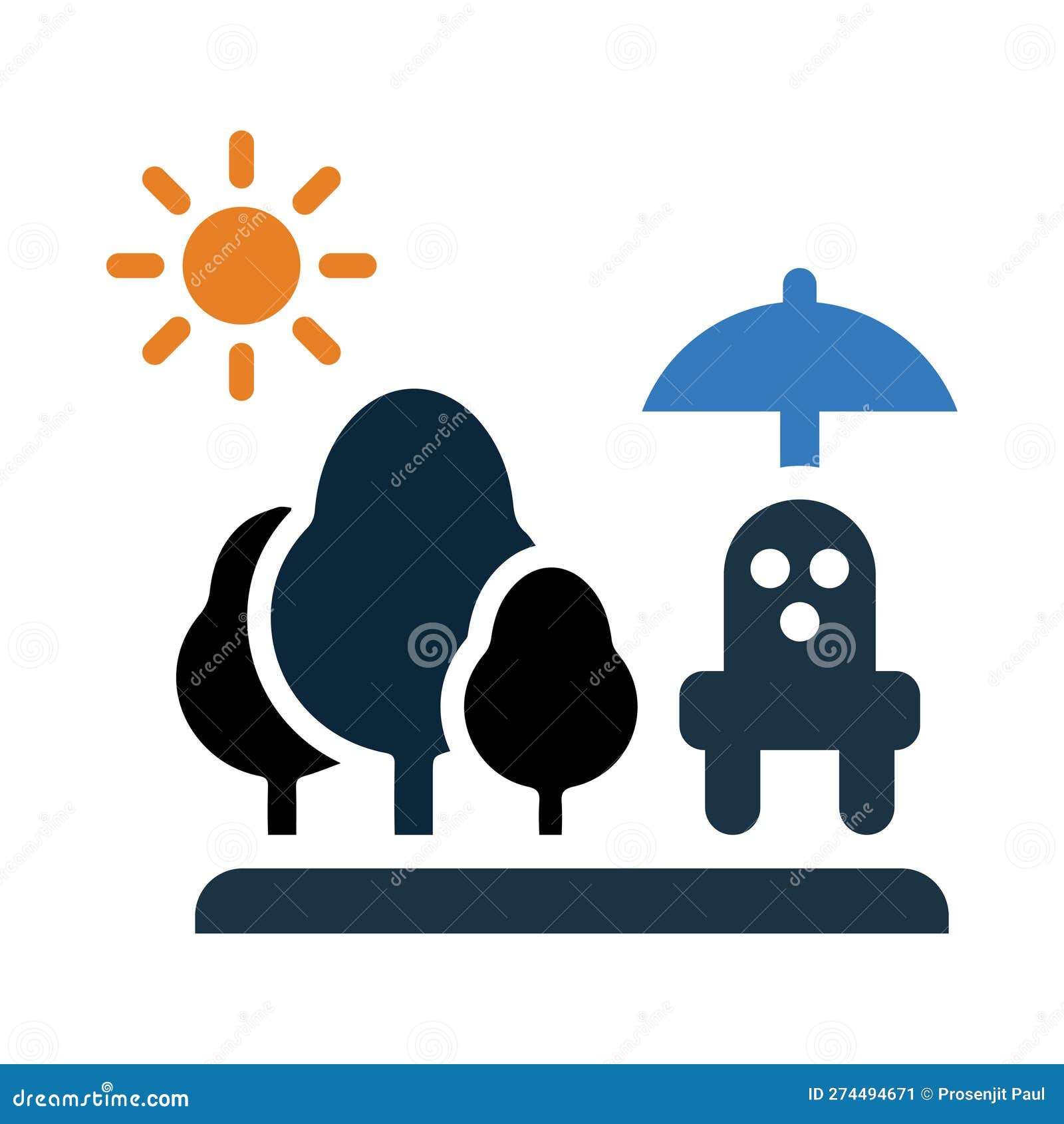 Resort, Umbrella, Location, Pin, Resort Location Icon Vector ...