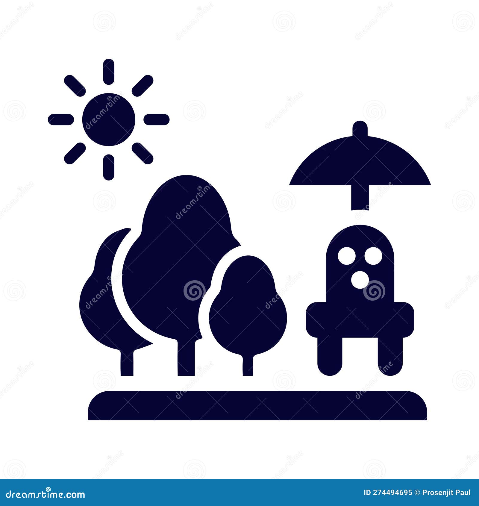 Resort, Umbrella, Location, Pin, Resort Location Icon Vector ...