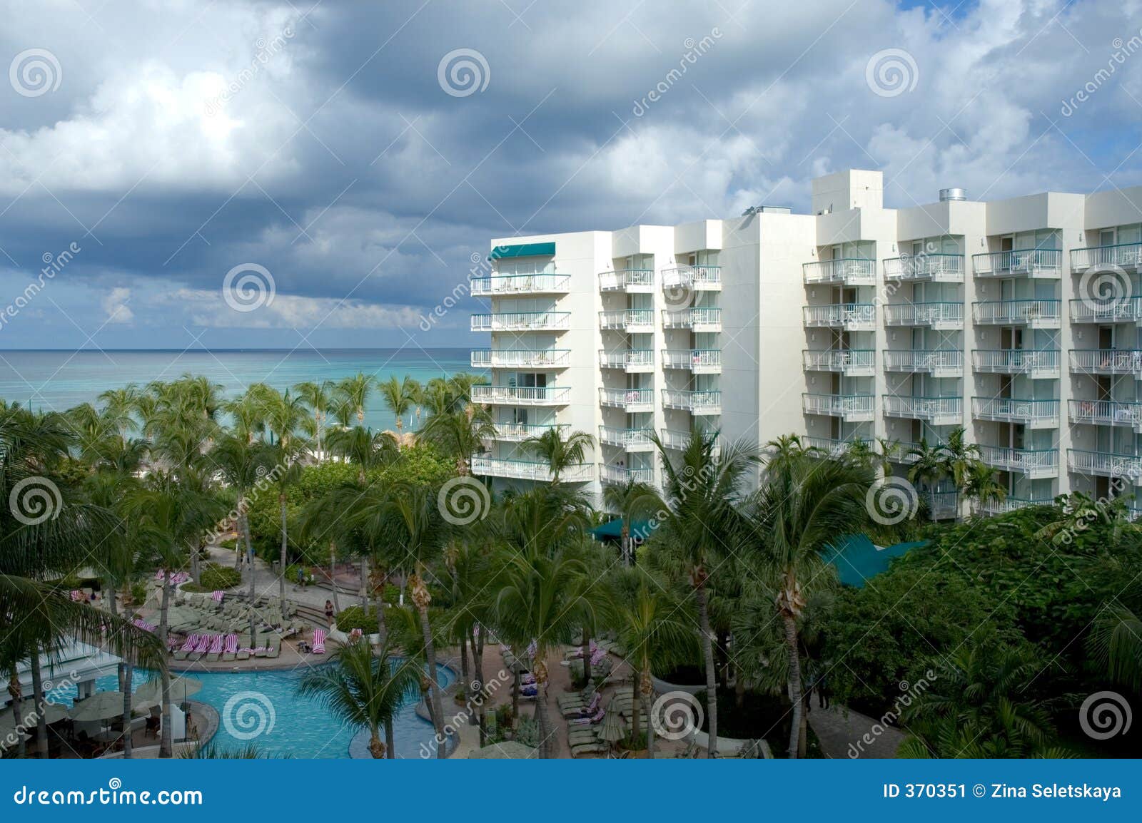 Resort View stock image. Image of ocean, high, chair, palm - 370351