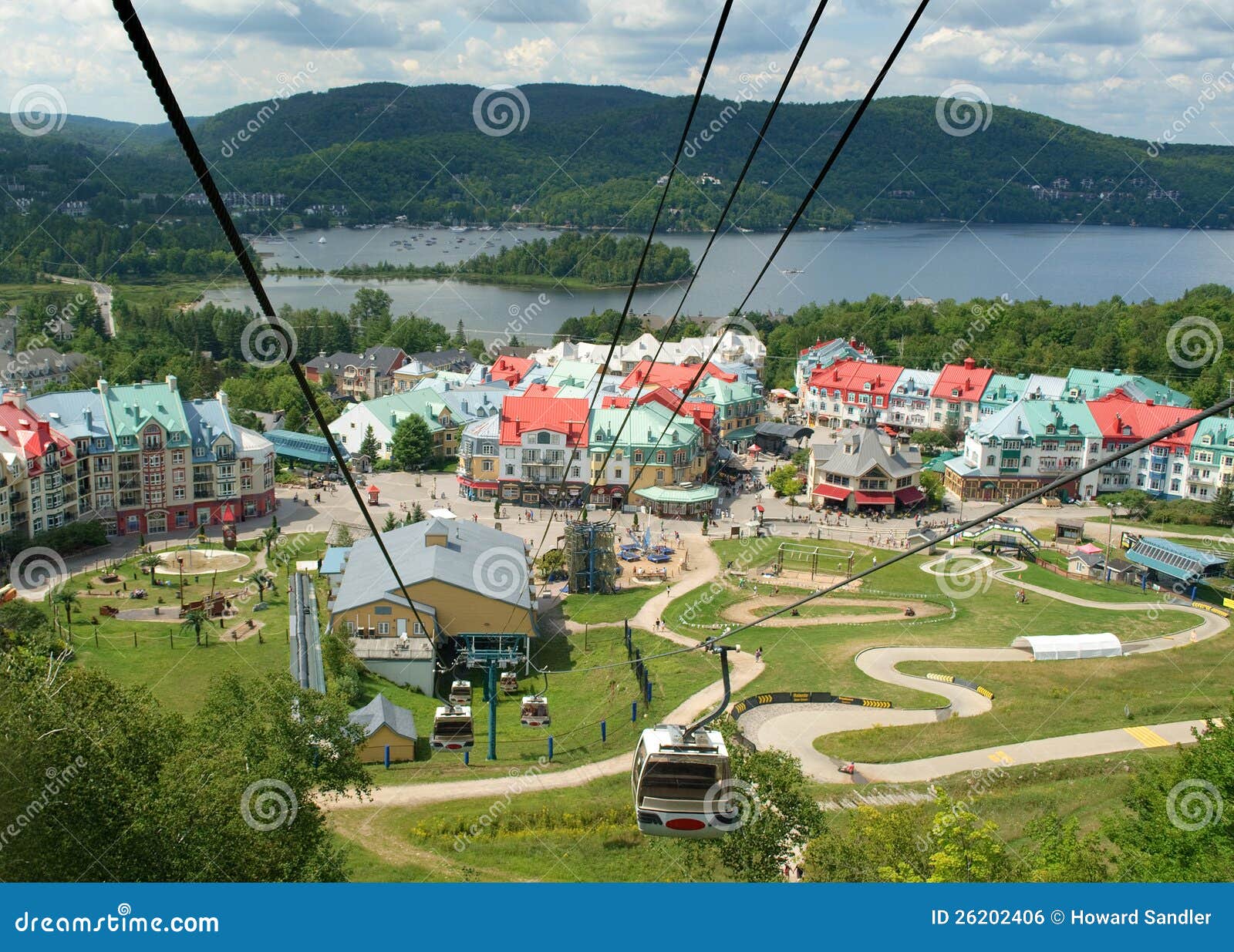 Resort Village of Mont Tremblant Stock Photo - Image of mont, gondola ...
