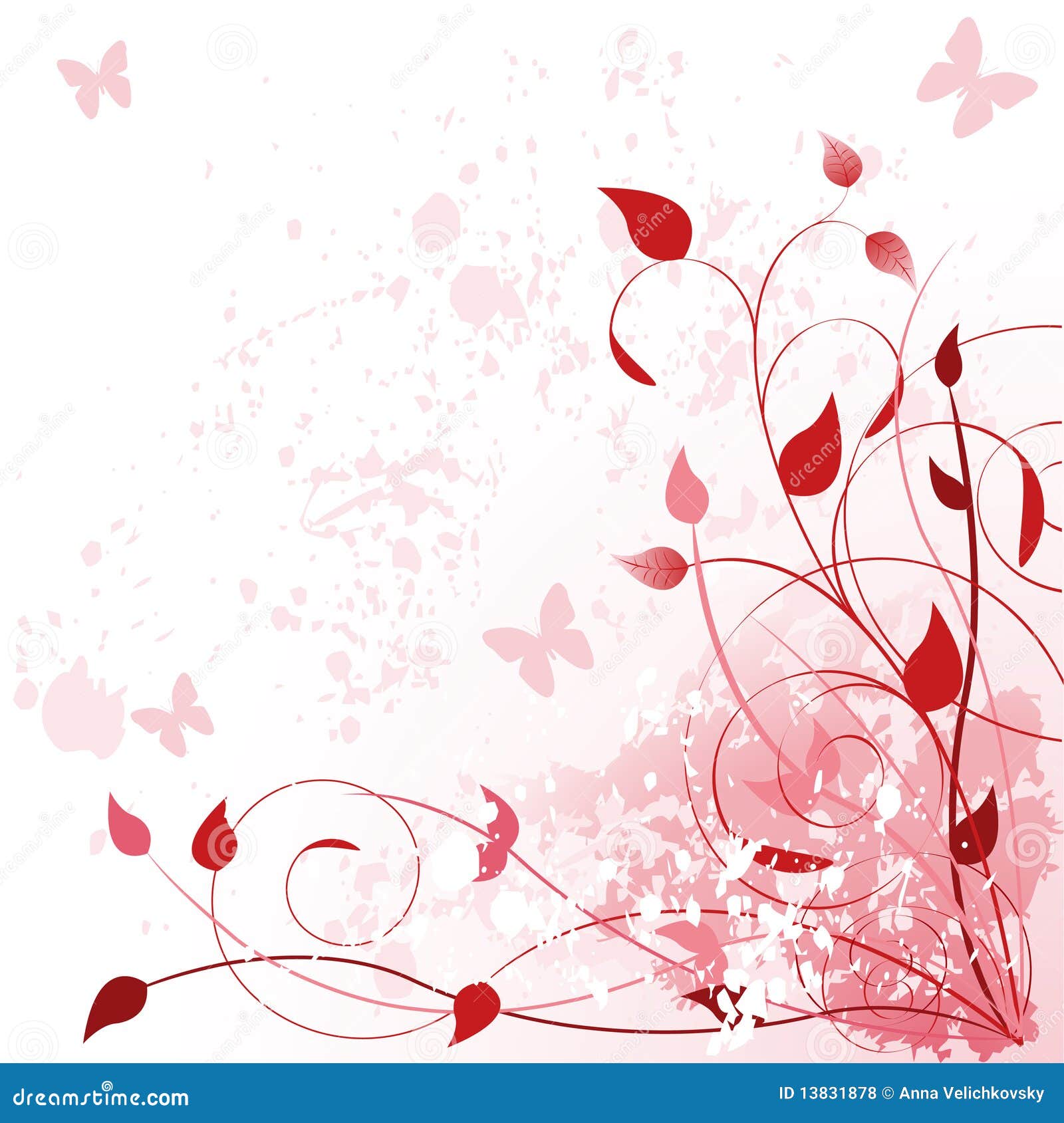 Resorte en color de rosa ilustración del vector. Ilustración de verano ...