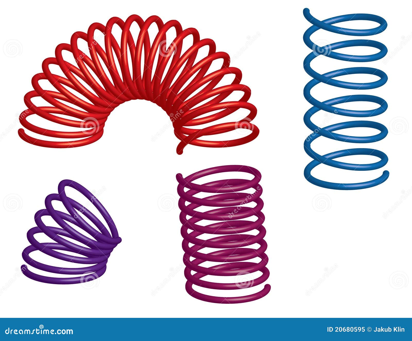 Resortes coloridos 3d ilustración del vector. Ilustración de ...