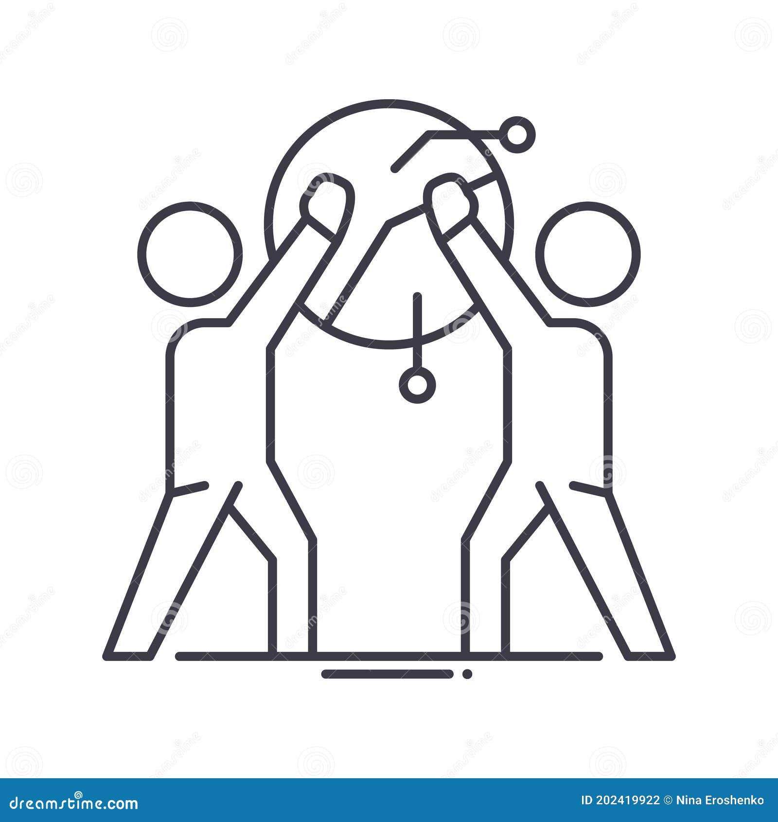 Resource Allocation Icon, Linear Isolated Illustration, Thin Line ...