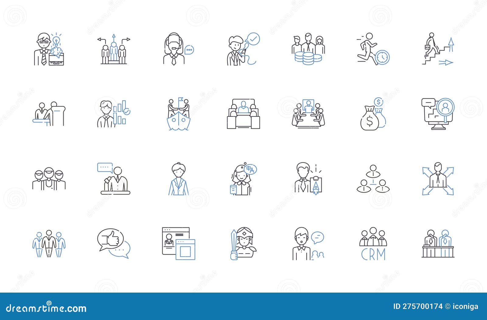 Resource Allocation Line Icons Collection Allocation Capacity