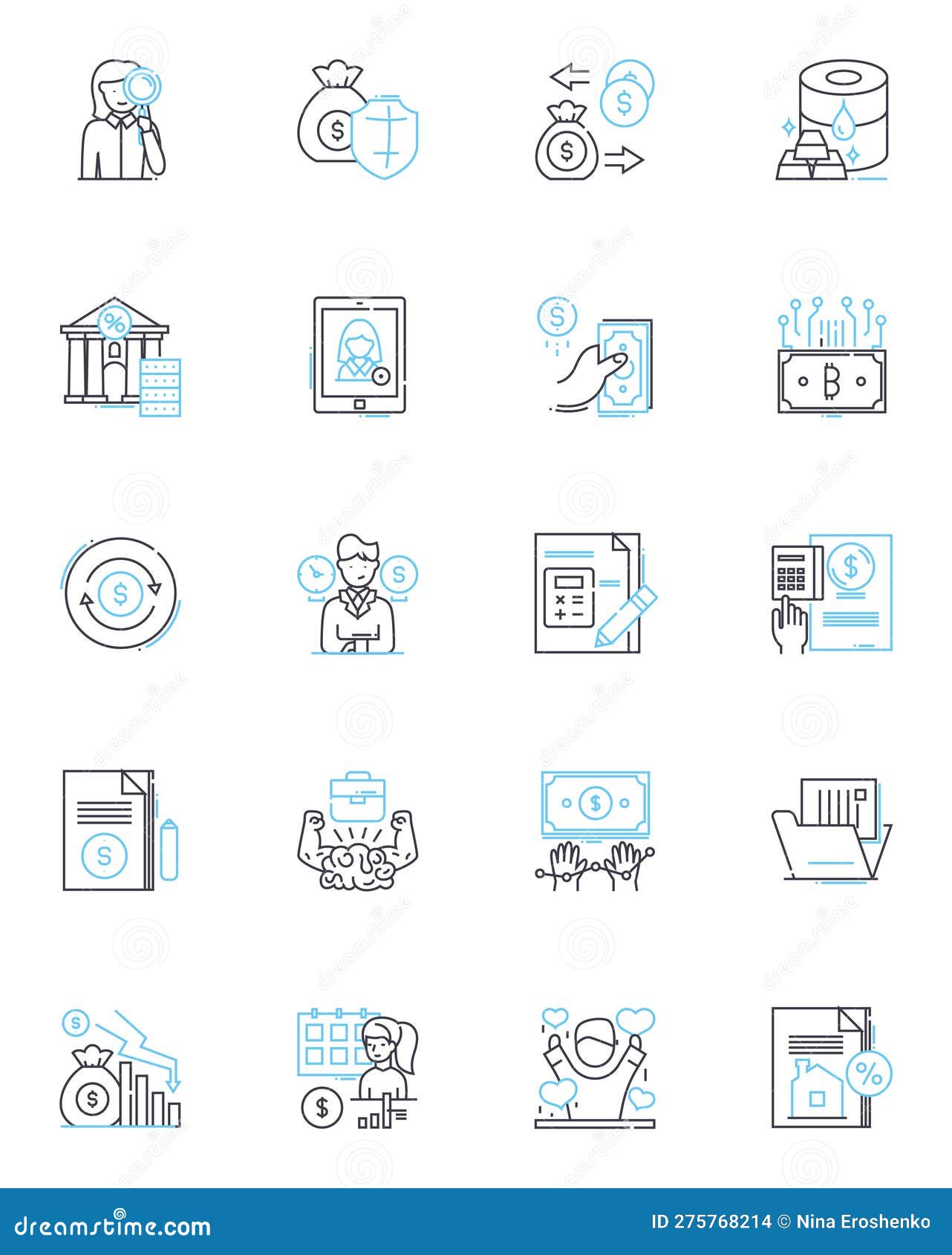 Resource Analysis Linear Icons Set. Planning, Evaluation ... Resource Analysis Linear Icons Set. Planning, Evaluation ...