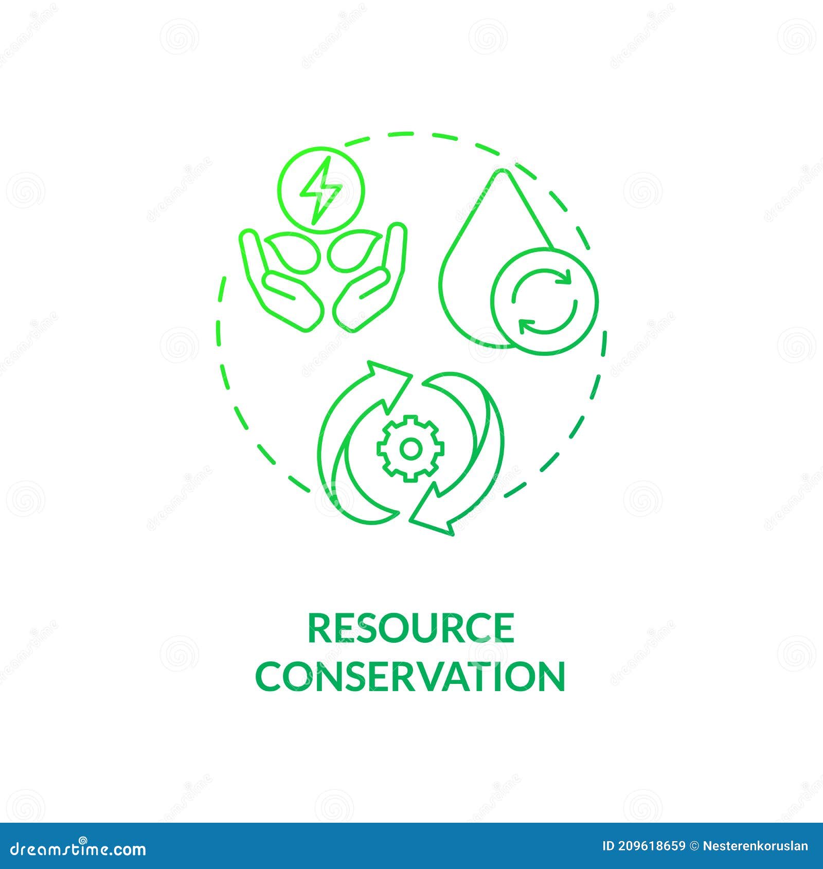 Resource Conservation Concept Icon Stock Vector - Illustration of idea ...
