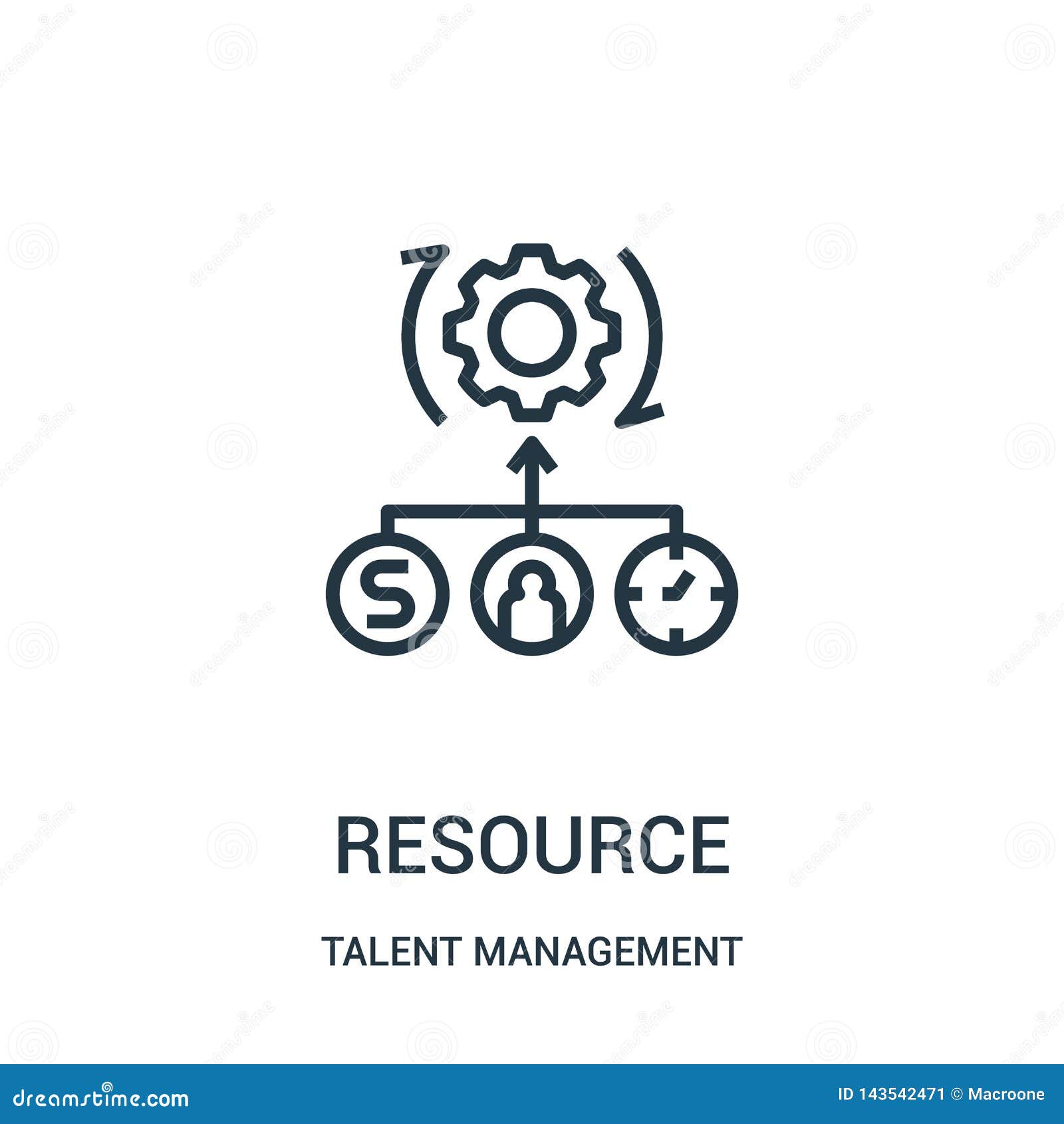 Resource Icon Vector from Talent Management Collection. Thin Line ...
