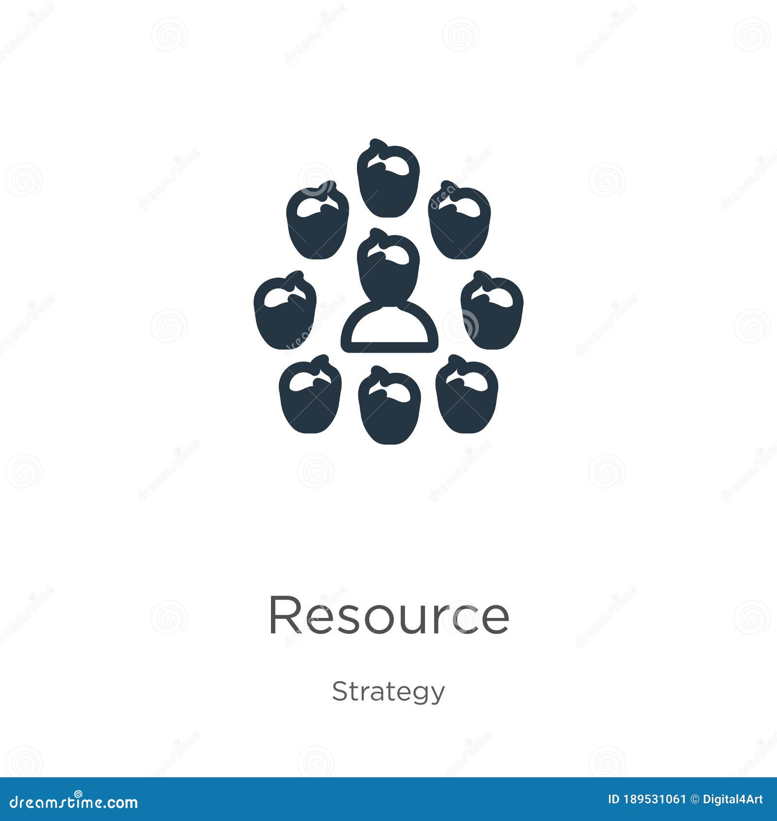 Resource Icon Vector. Trendy Flat Resource Icon from Strategy ...