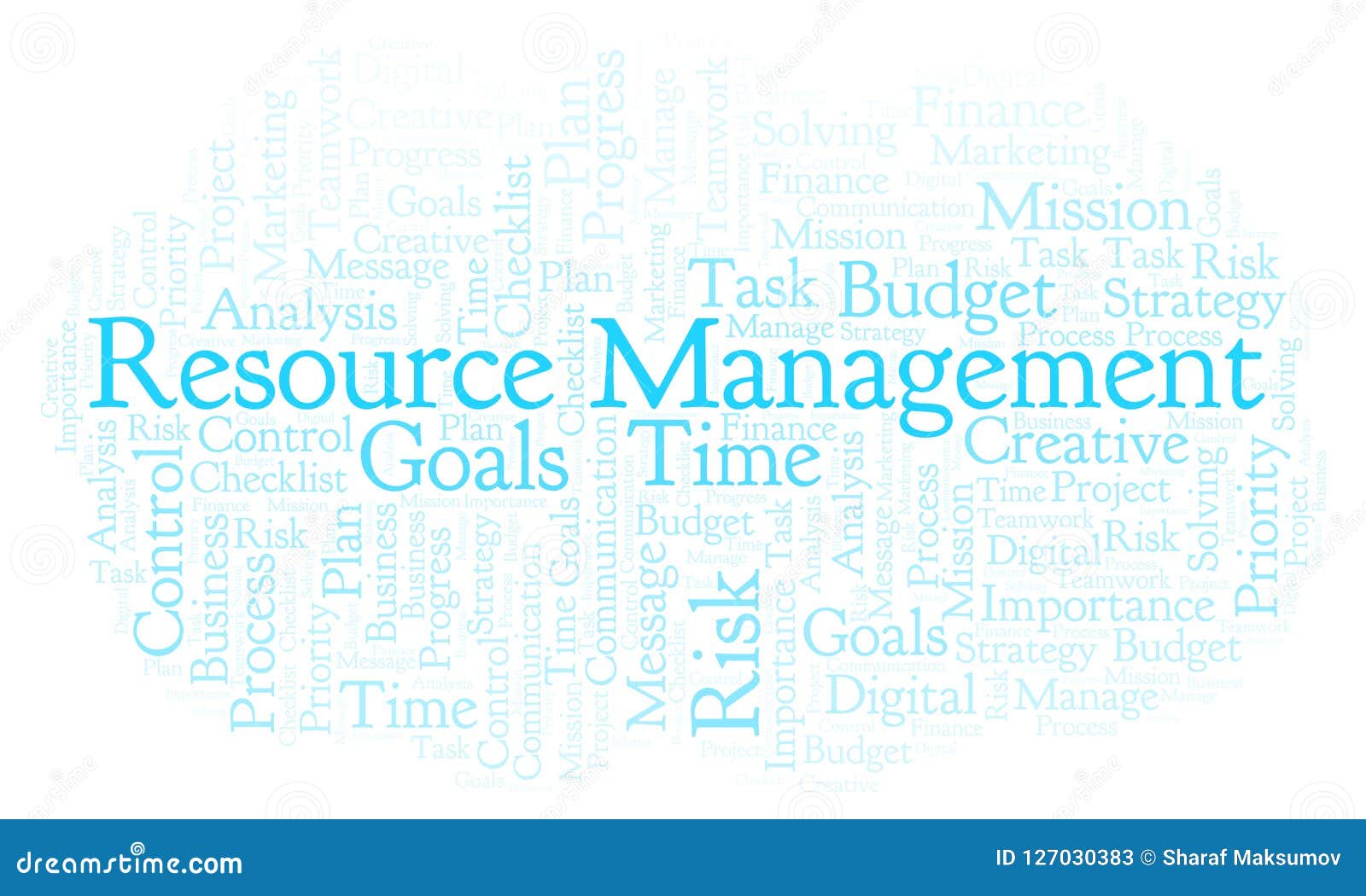 Resource Management Word Cloud, Made with Text only. Stock Illustration ...