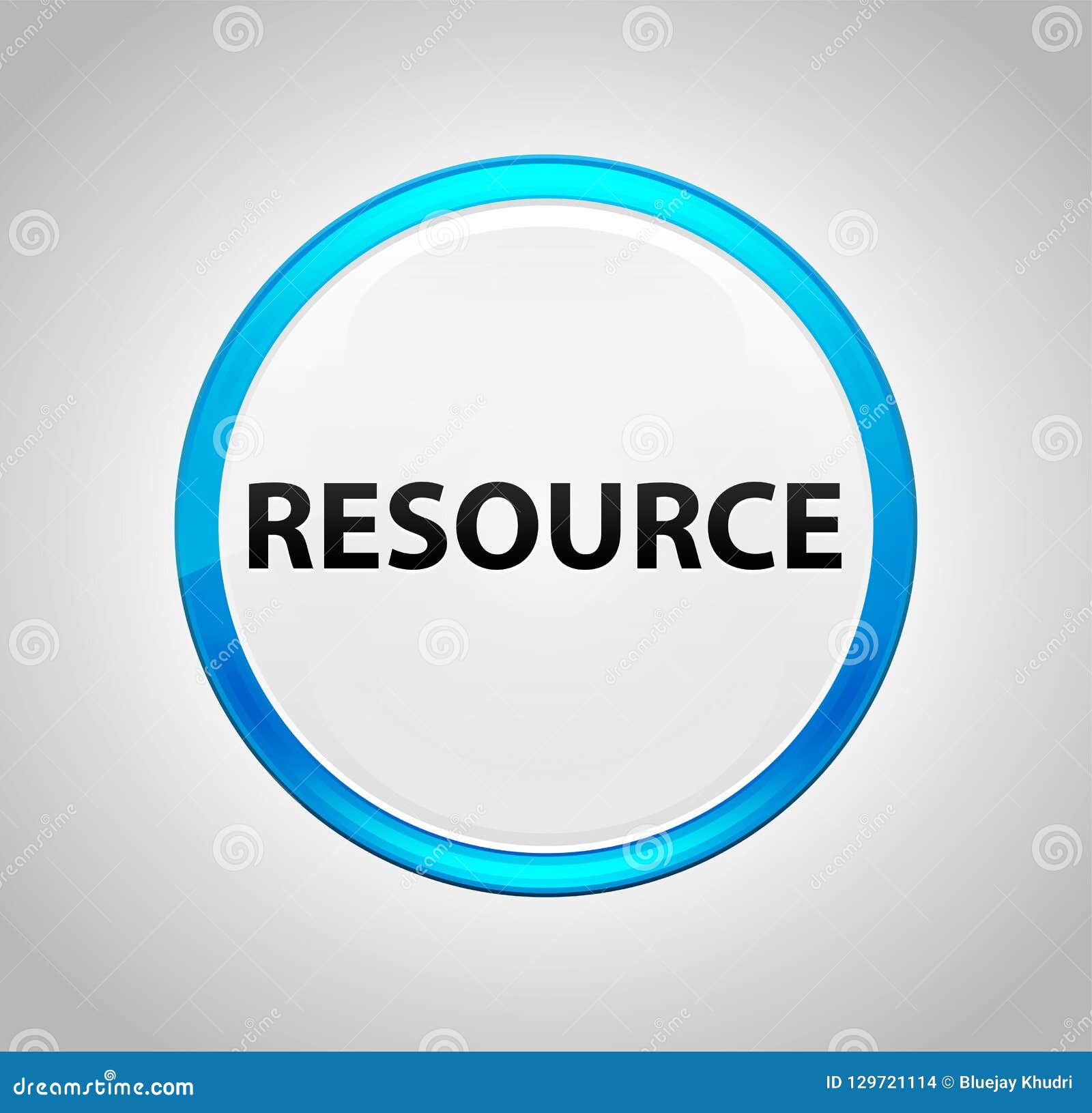 Resource Round Blue Push Button Stock Illustration - Illustration of ...