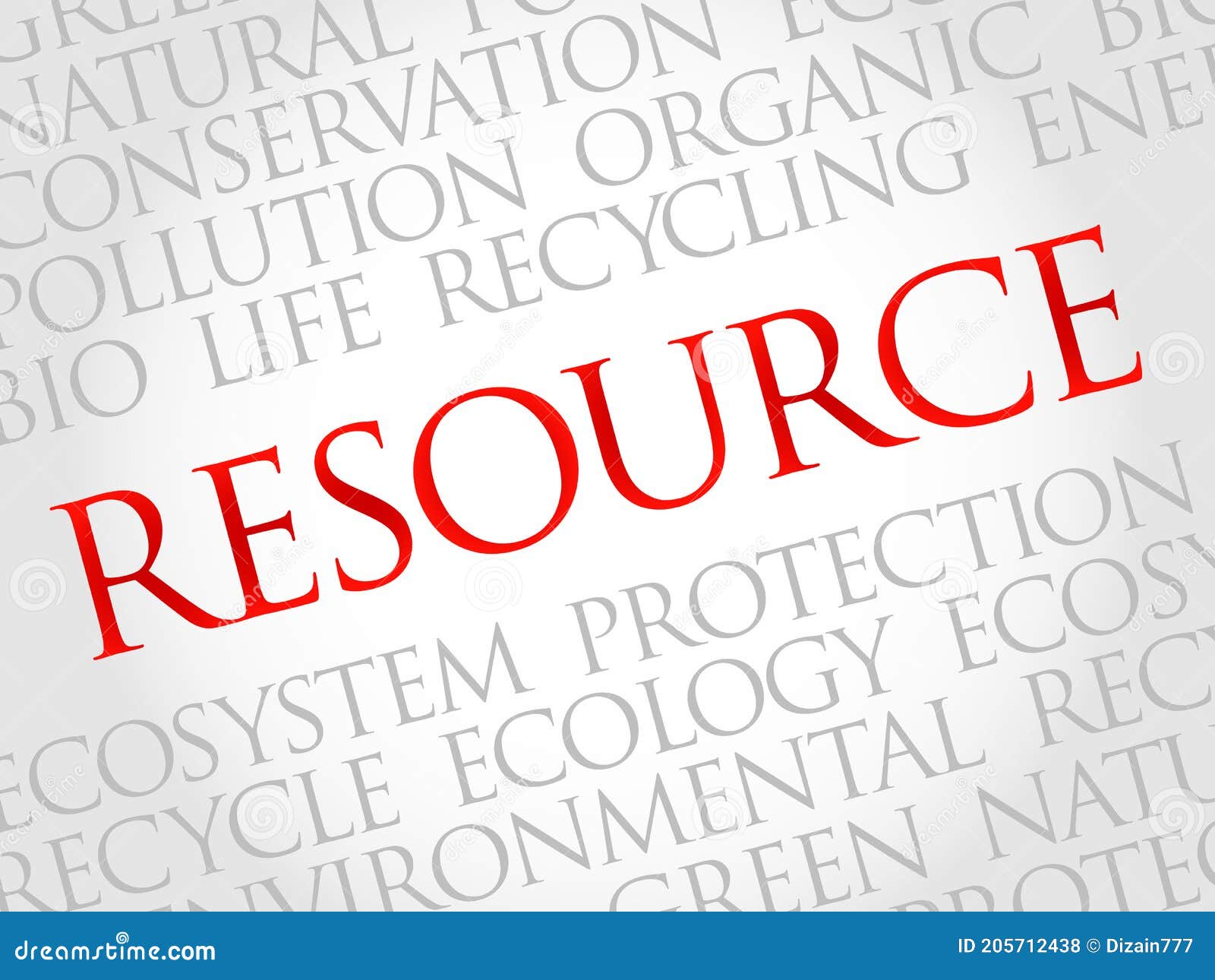 Resource Word Cloud, Conceptual Background Stock Photography ...