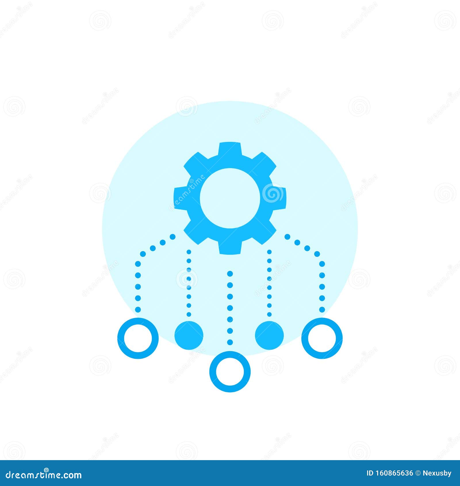 Resources Allocation Icon on White Stock Vector - Illustration of ...