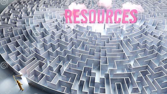Resources and a Difficult Path To Reach it Stock Photo - Image of ...