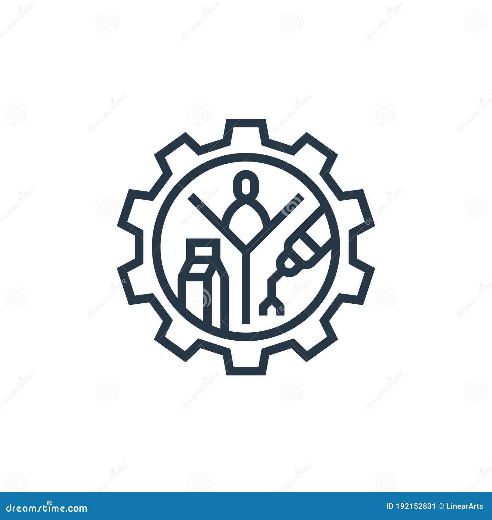 Resources Icon Vector from Business Model Canvas Concept. Thin Line ...