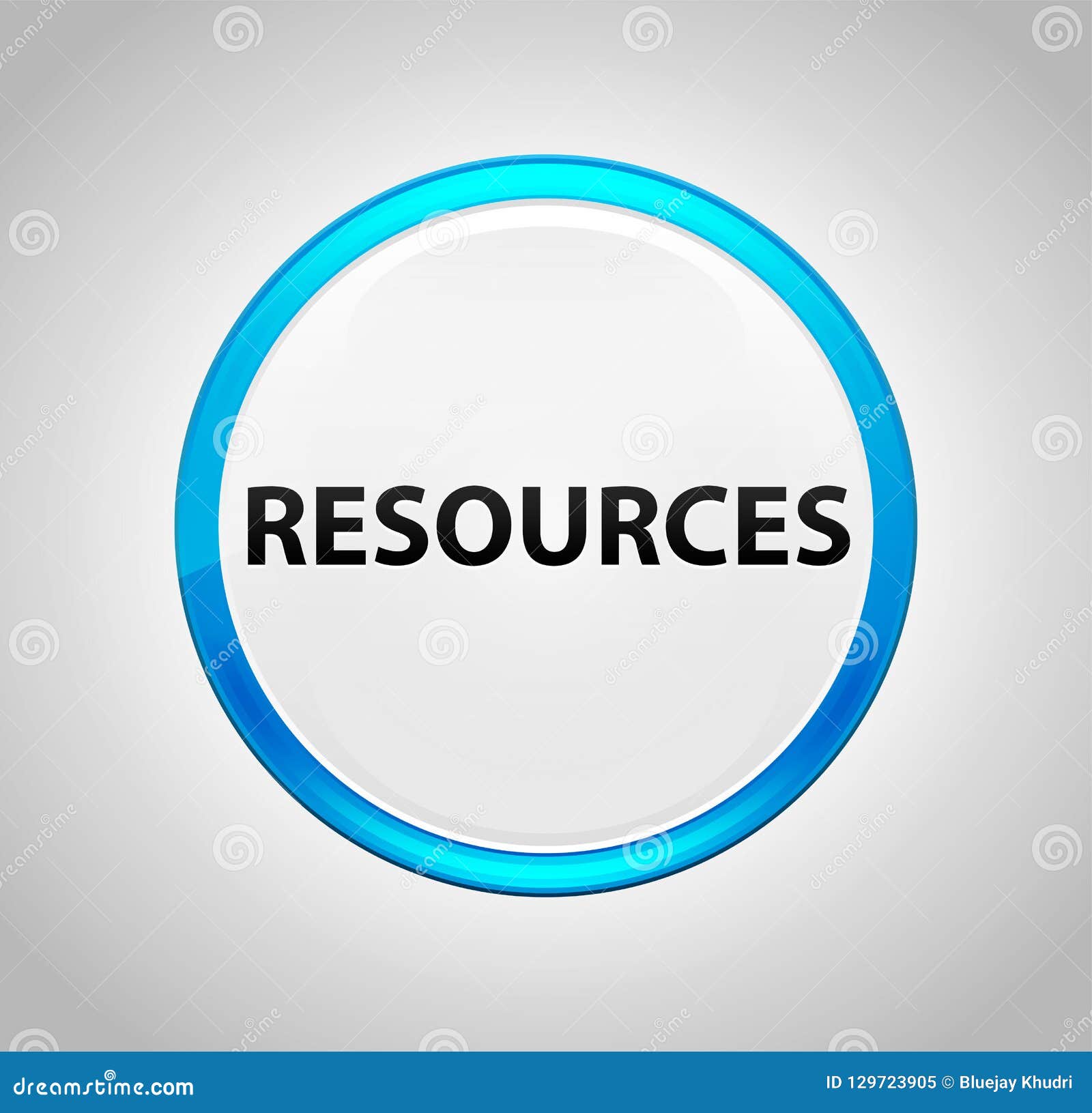 Resources Round Blue Push Button Stock Illustration - Illustration of ...