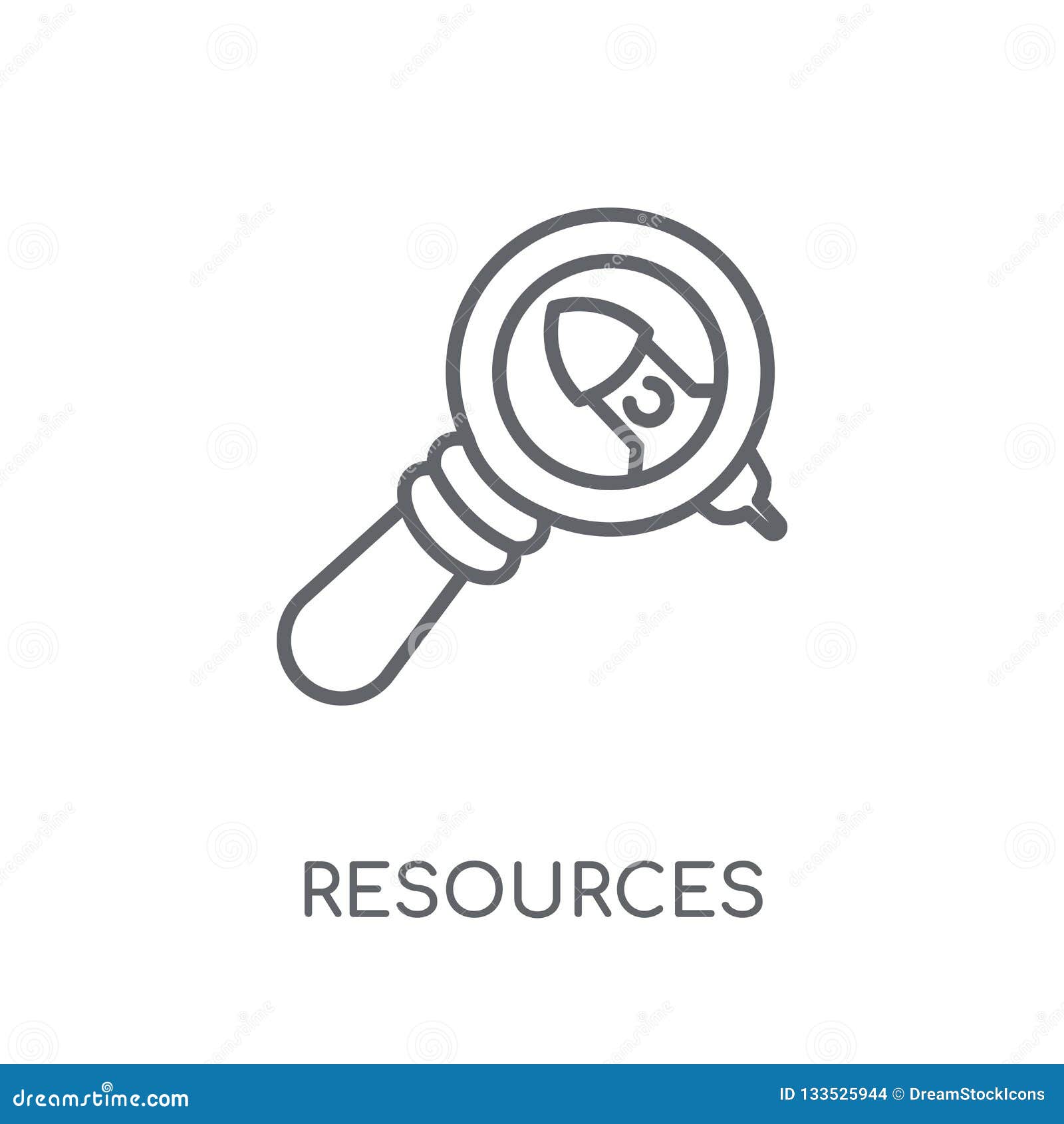 Resources Linear Icon. Modern Outline Resources Logo Concept on Stock ...