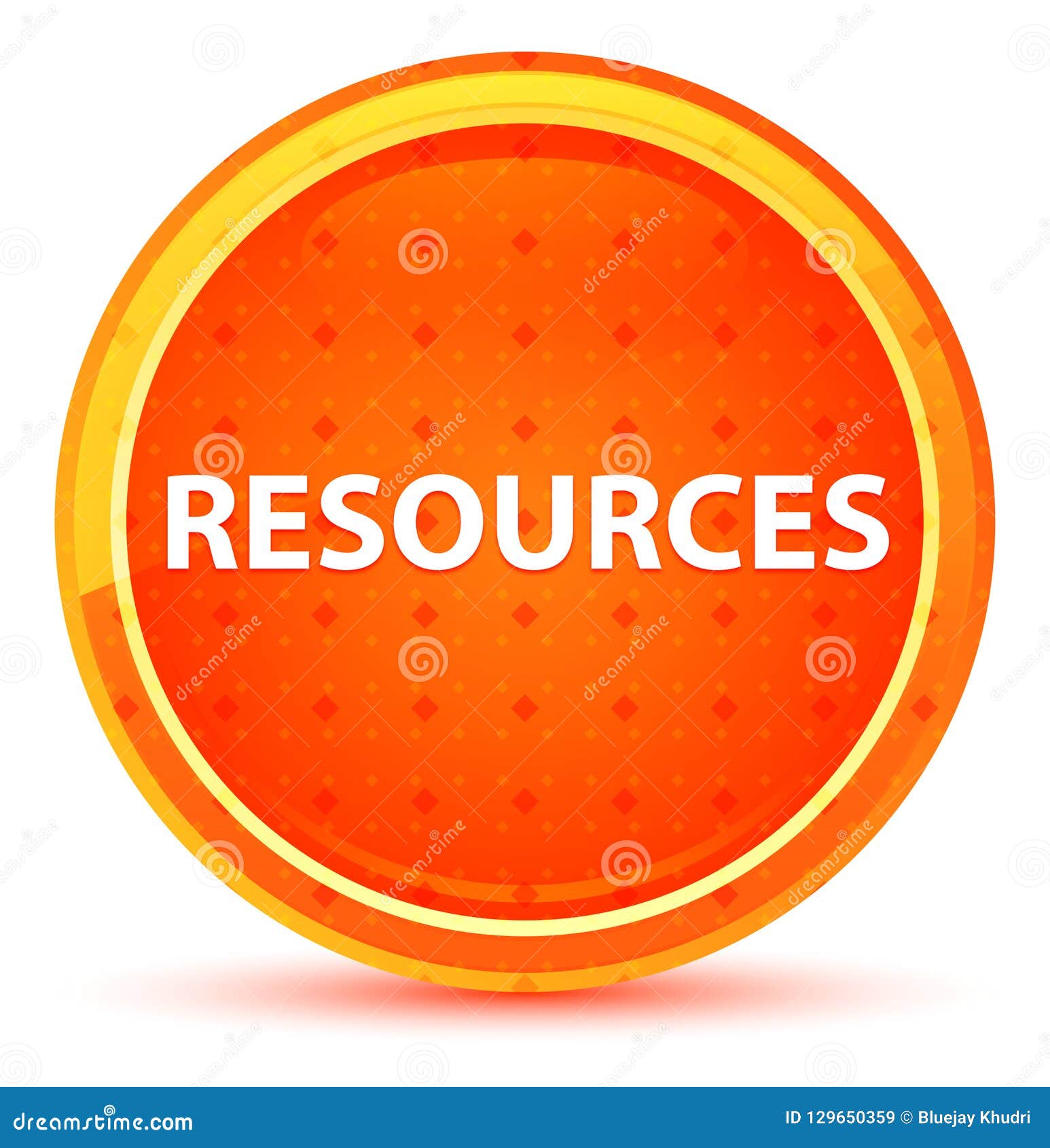 Resources Natural Orange Round Button Stock Illustration - Illustration ...