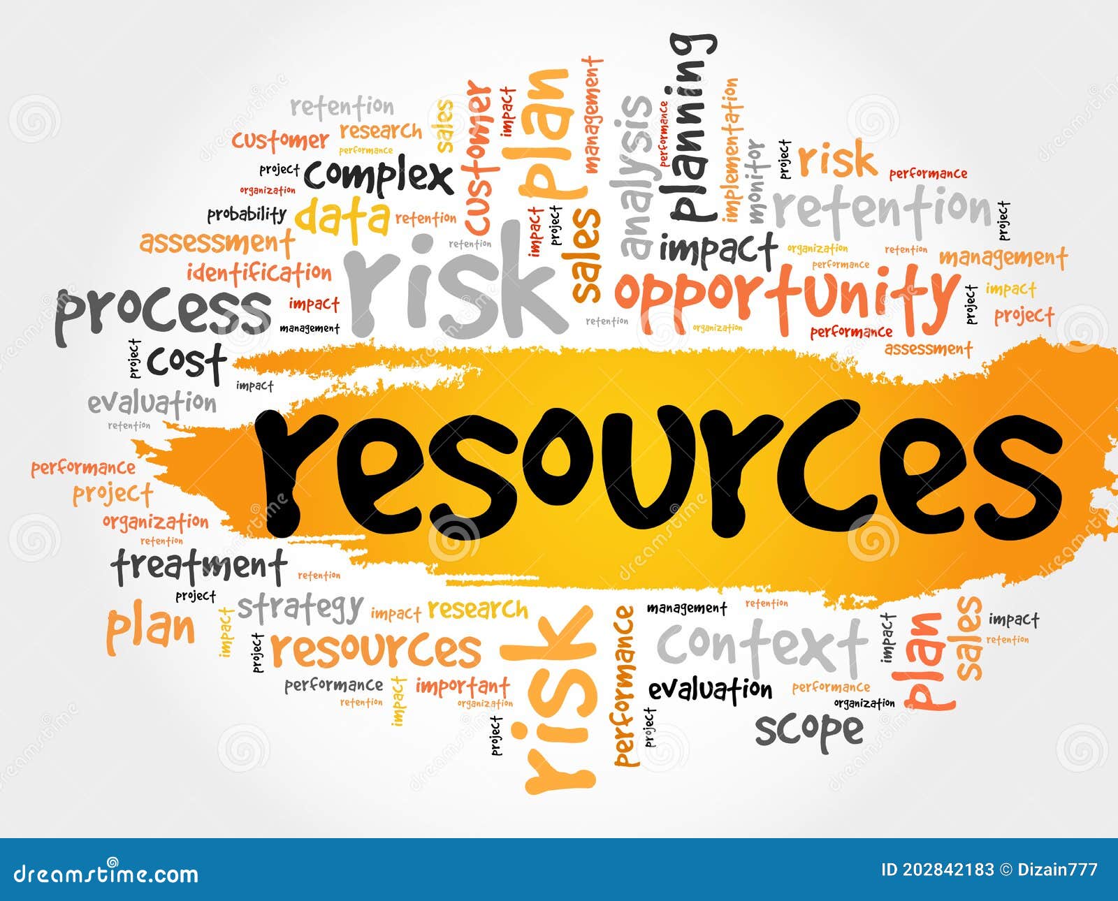 RESOURCES word cloud stock illustration. Illustration of cooperation ...