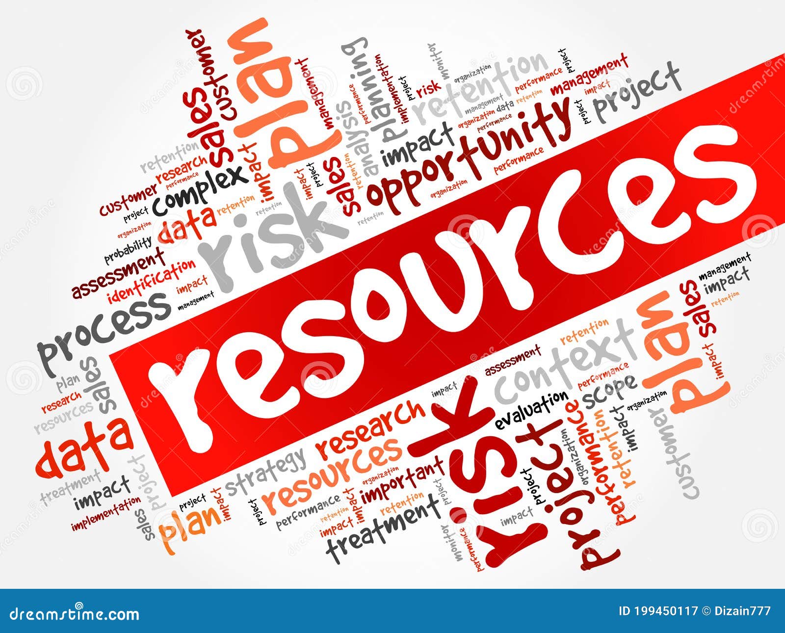 RESOURCES Word Cloud Collage Stock Illustration - Illustration of ...