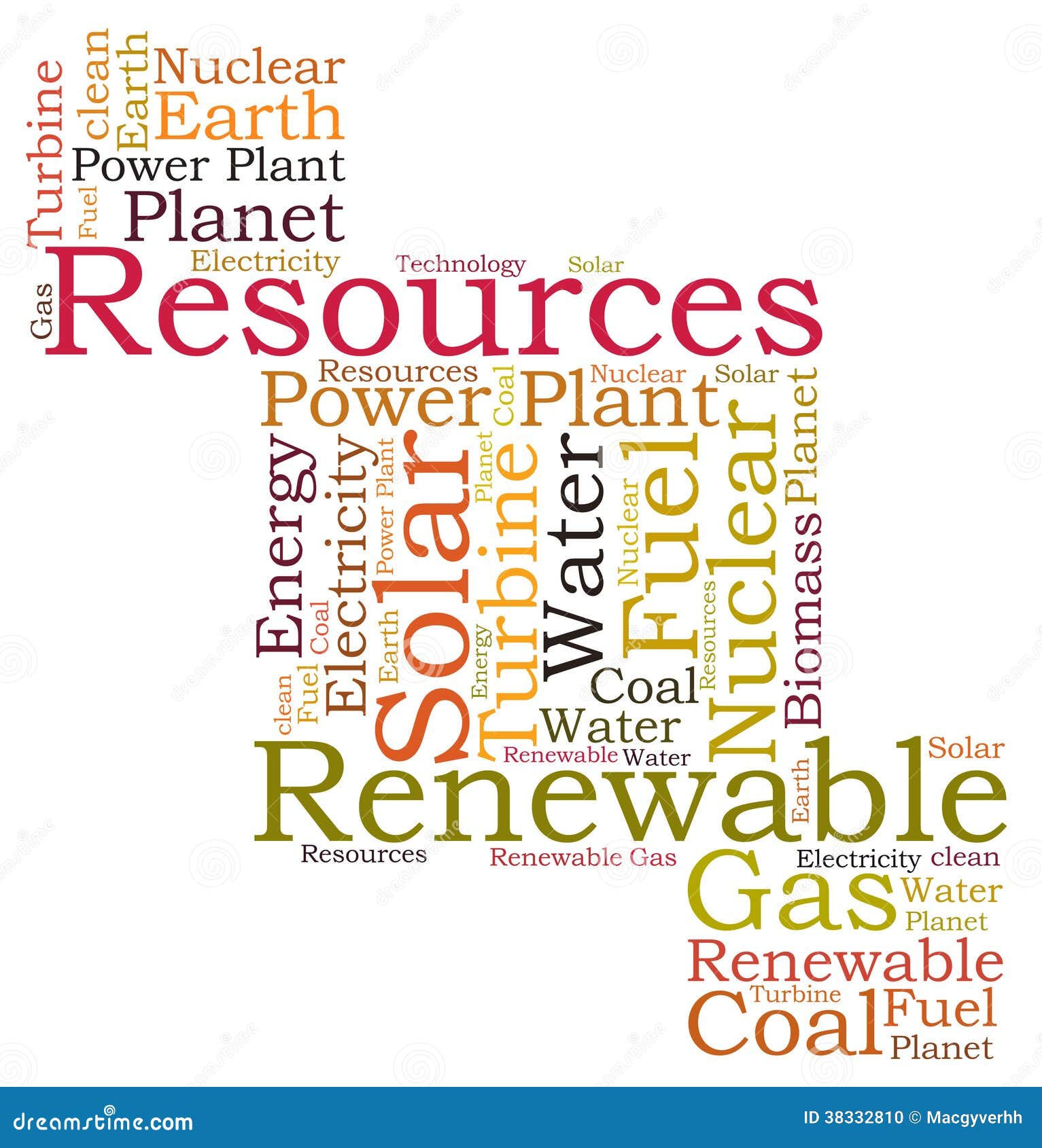 Resources word cloud stock illustration. Illustration of renewable ...