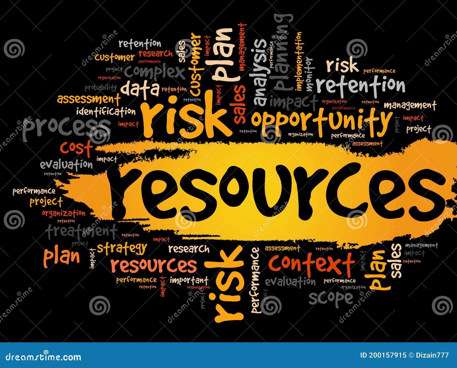 RESOURCES word cloud stock illustration. Illustration of group - 200157915