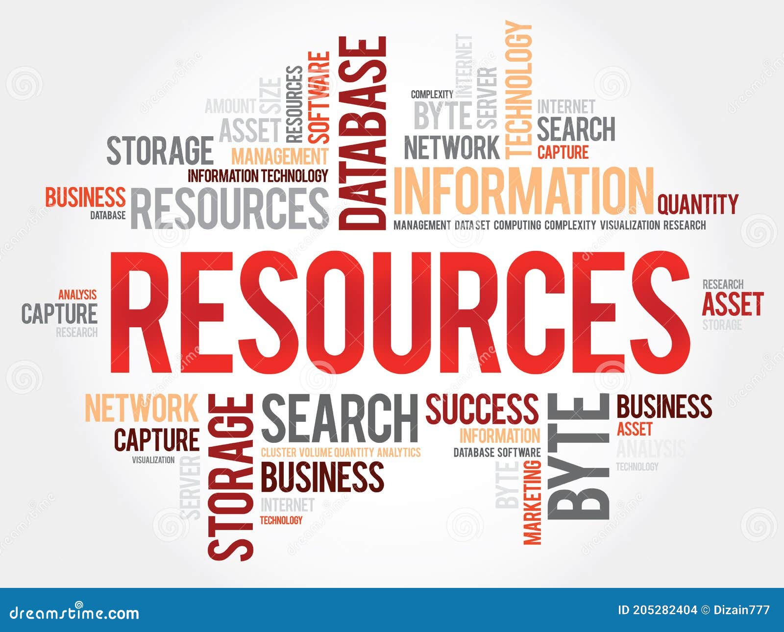 Resources word cloud stock illustration. Illustration of connection ...