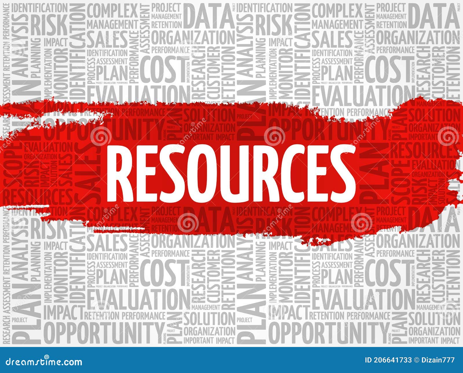 RESOURCES word cloud stock illustration. Illustration of corporate ...