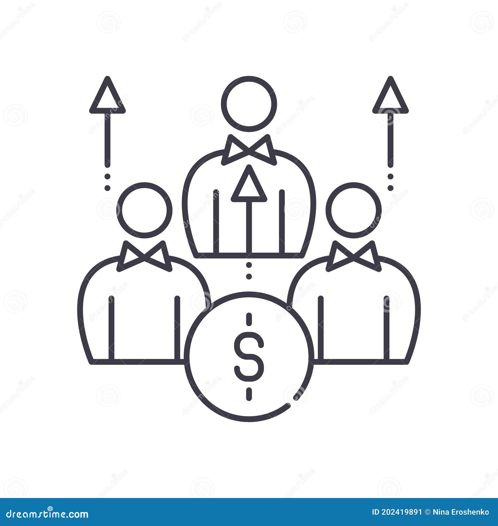 Resourse Allocation Icon, Linear Isolated Illustration, Thin Line ...