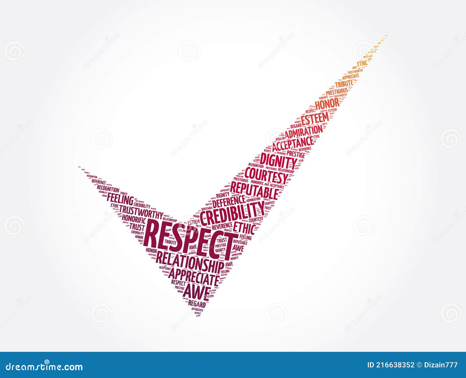 Respect Check Mark Word Cloud Collage, Concept Background Stock ...