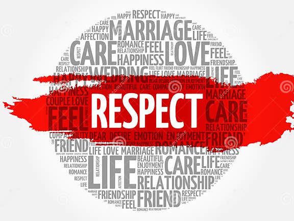 Respect Circle Word Cloud Collage Stock Illustration - Illustration of ...
