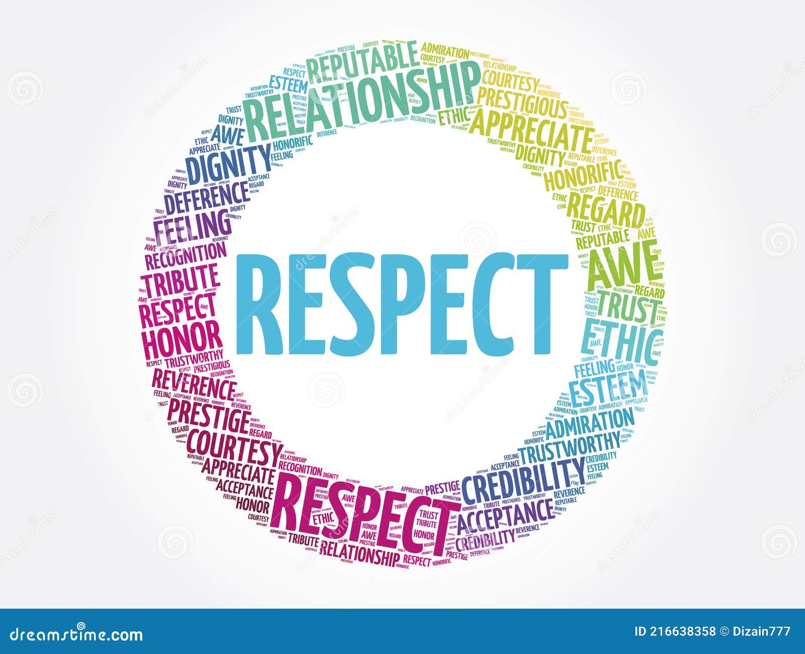 Respect Circle Word Cloud Collage Stock Photography | CartoonDealer.com ...