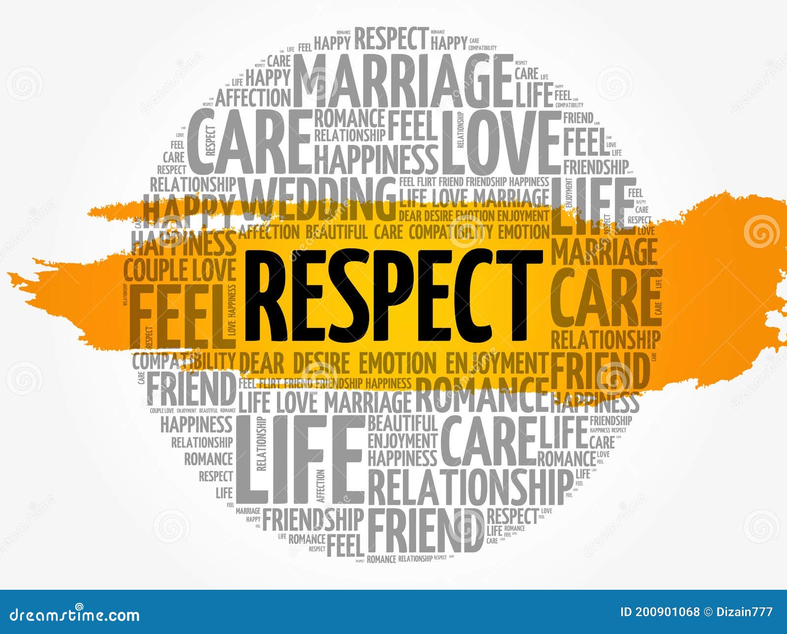 Respect circle word cloud stock illustration. Illustration of circle ...