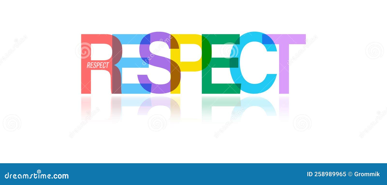 RESPECT. Colorful Typographic Banner Stock Vector - Illustration of ...
