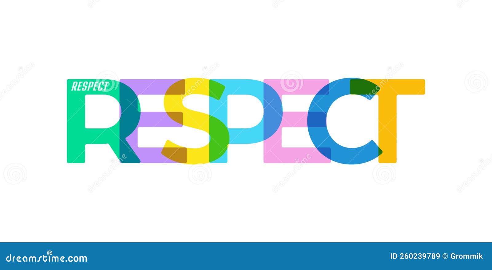 RESPECT. Colorful Typographic Banner Stock Vector - Illustration of ...