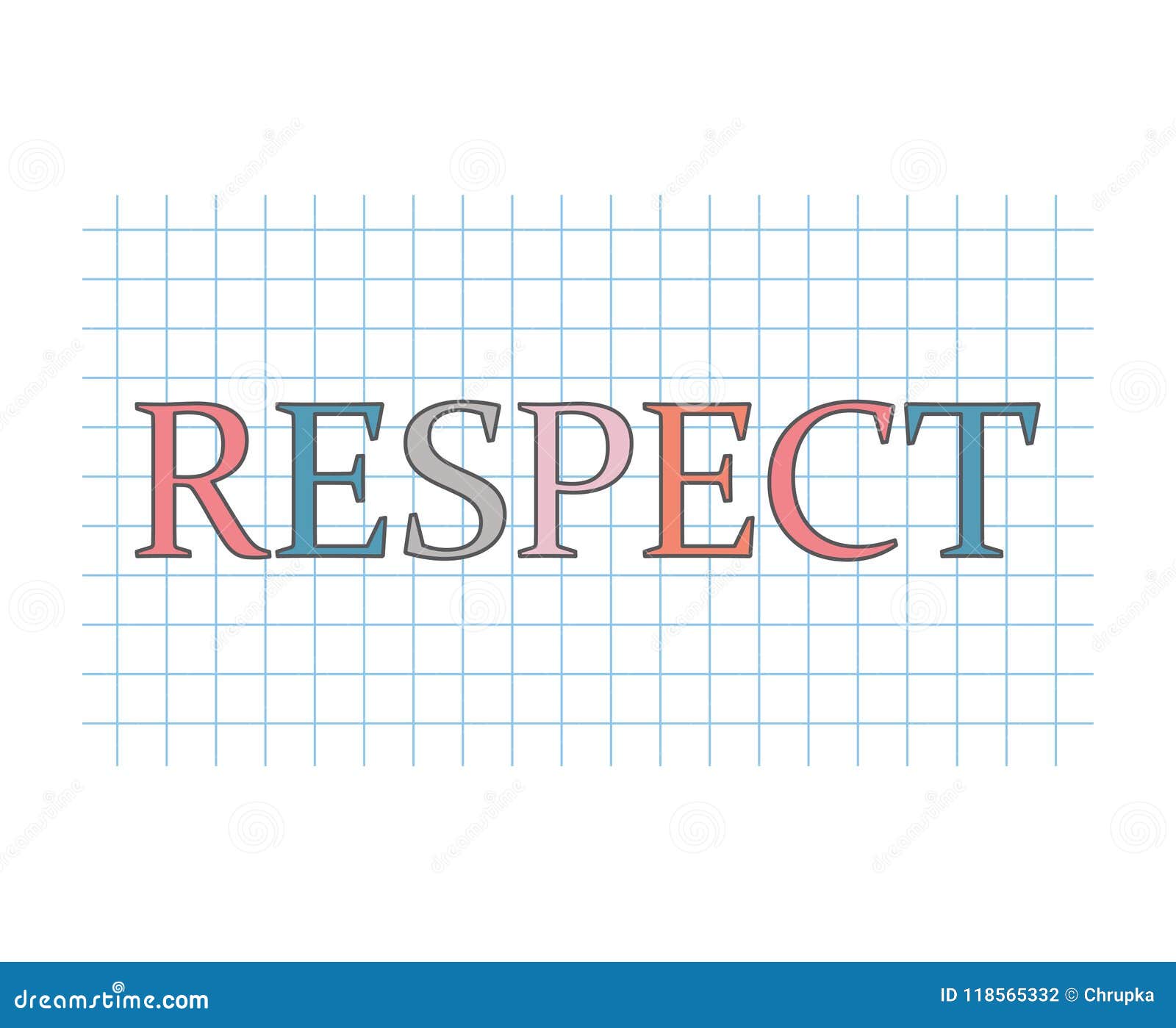 Respect concept stock vector. Illustration of alphabet - 118565332
