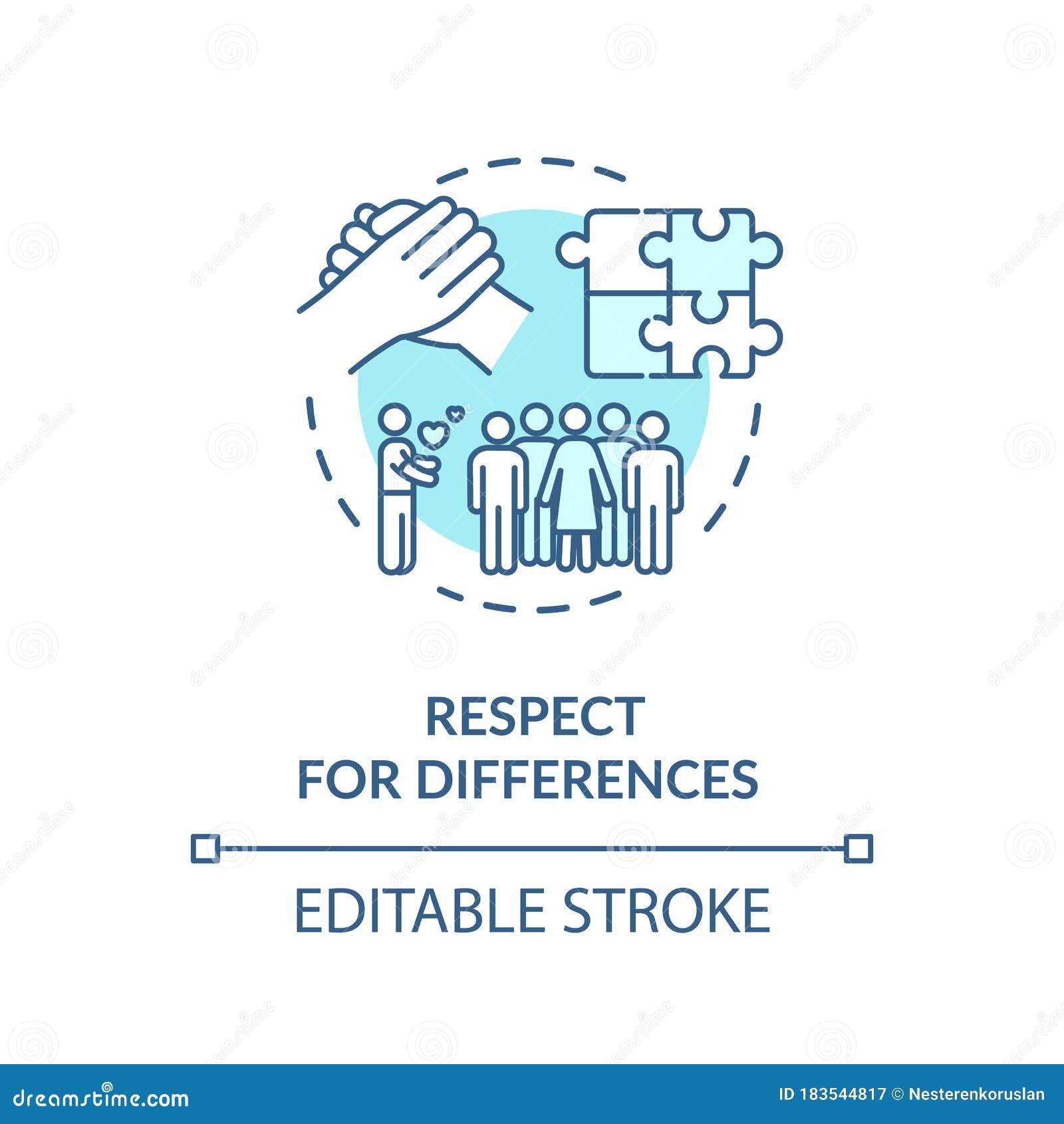 Respect For Differences Concept Icon Cartoon Vector | CartoonDealer.com ...