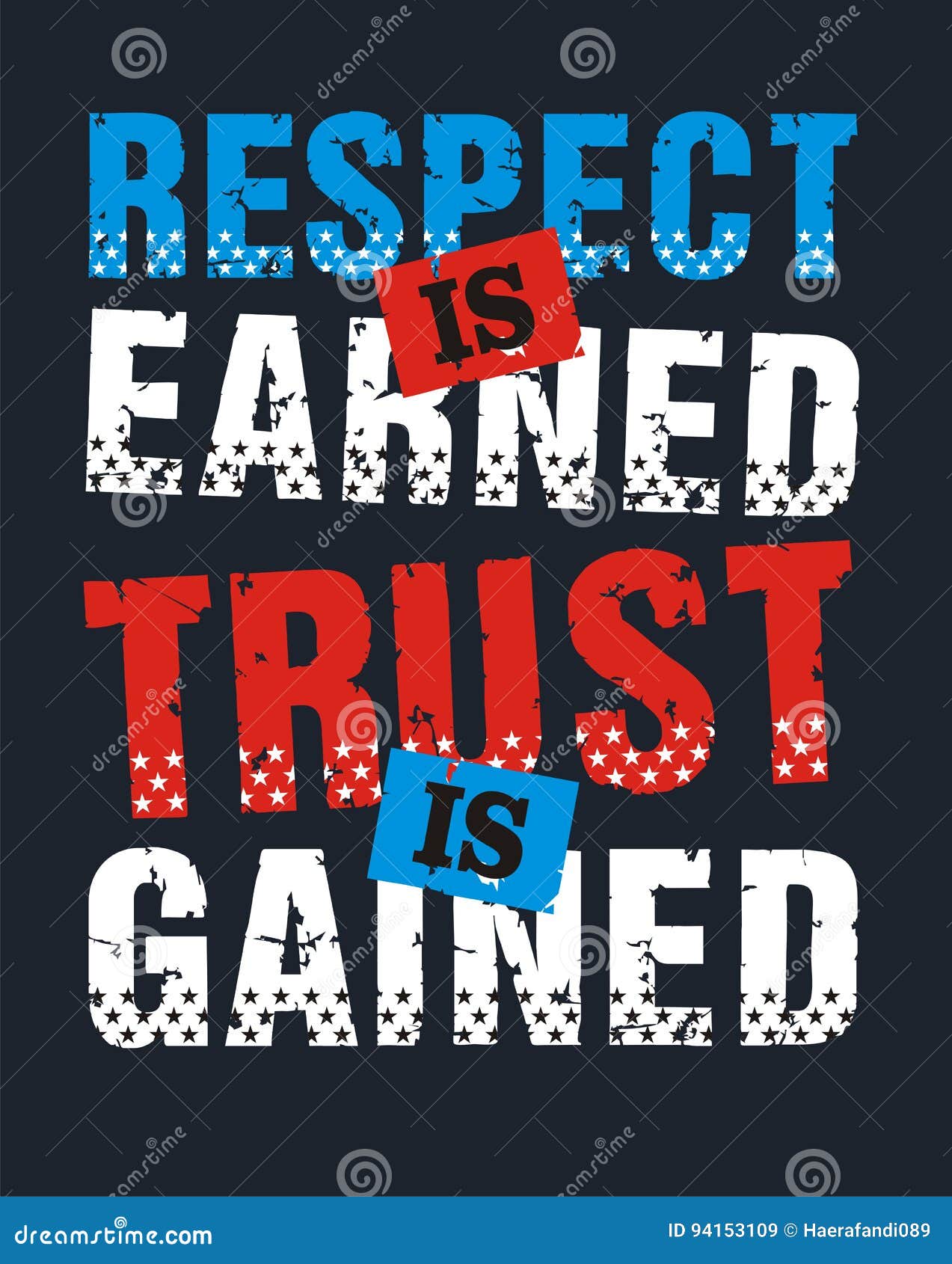 Respect Is Earned Trust Is Gained, Vector Image | CartoonDealer.com ...