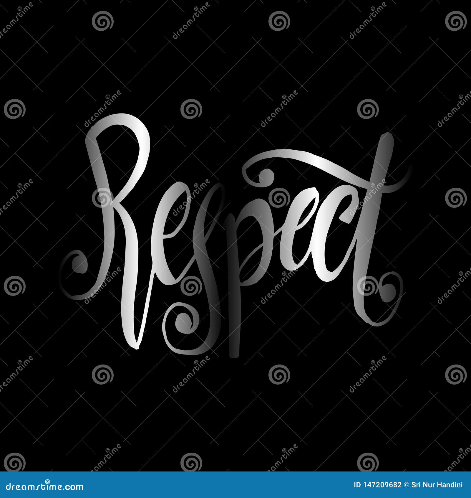 Respect Hand Lettering. Vector Illustration Stock Vector - Illustration ...