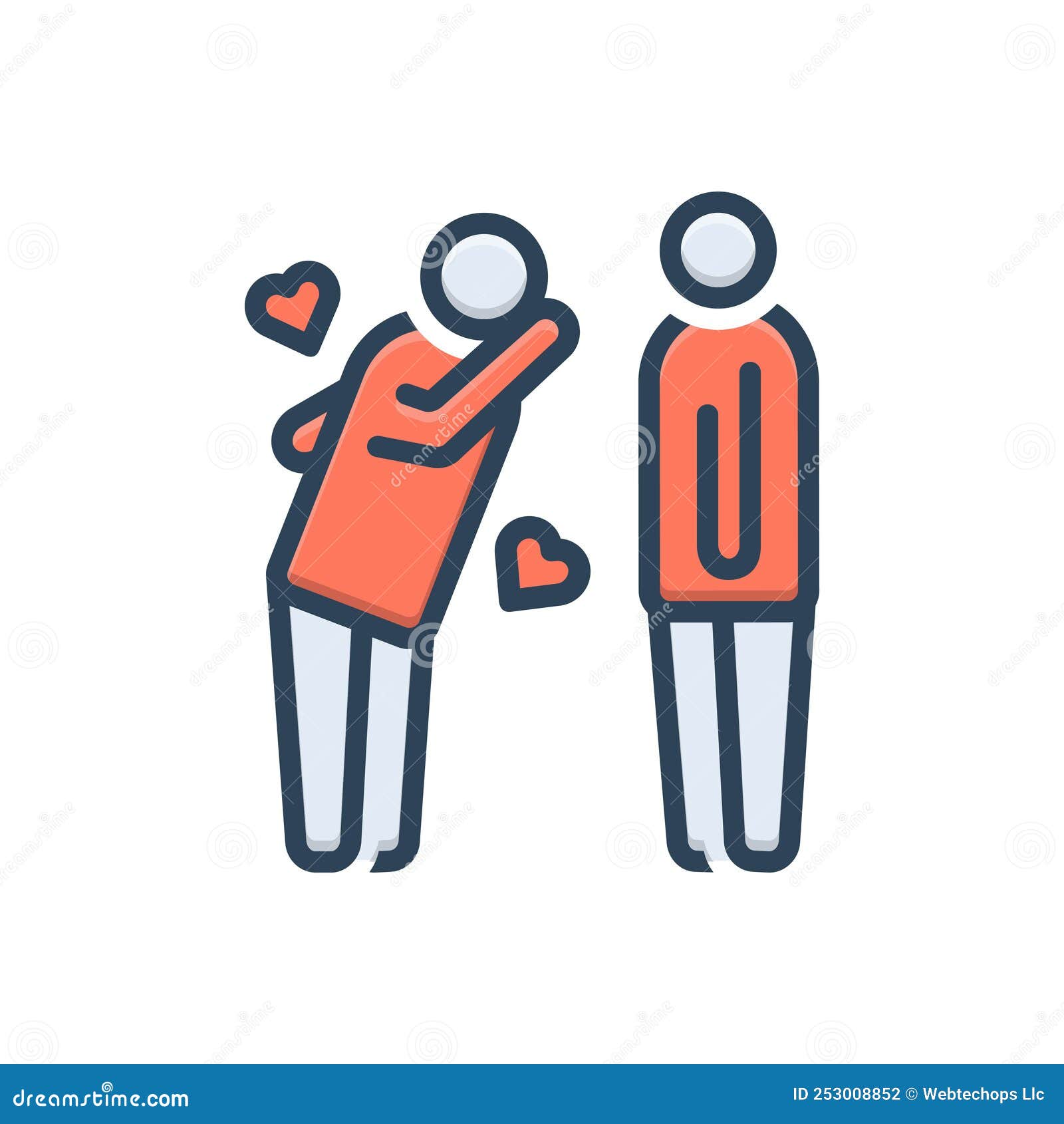 Color Illustration Icon for Respect, Love and Regard Stock Vector ...