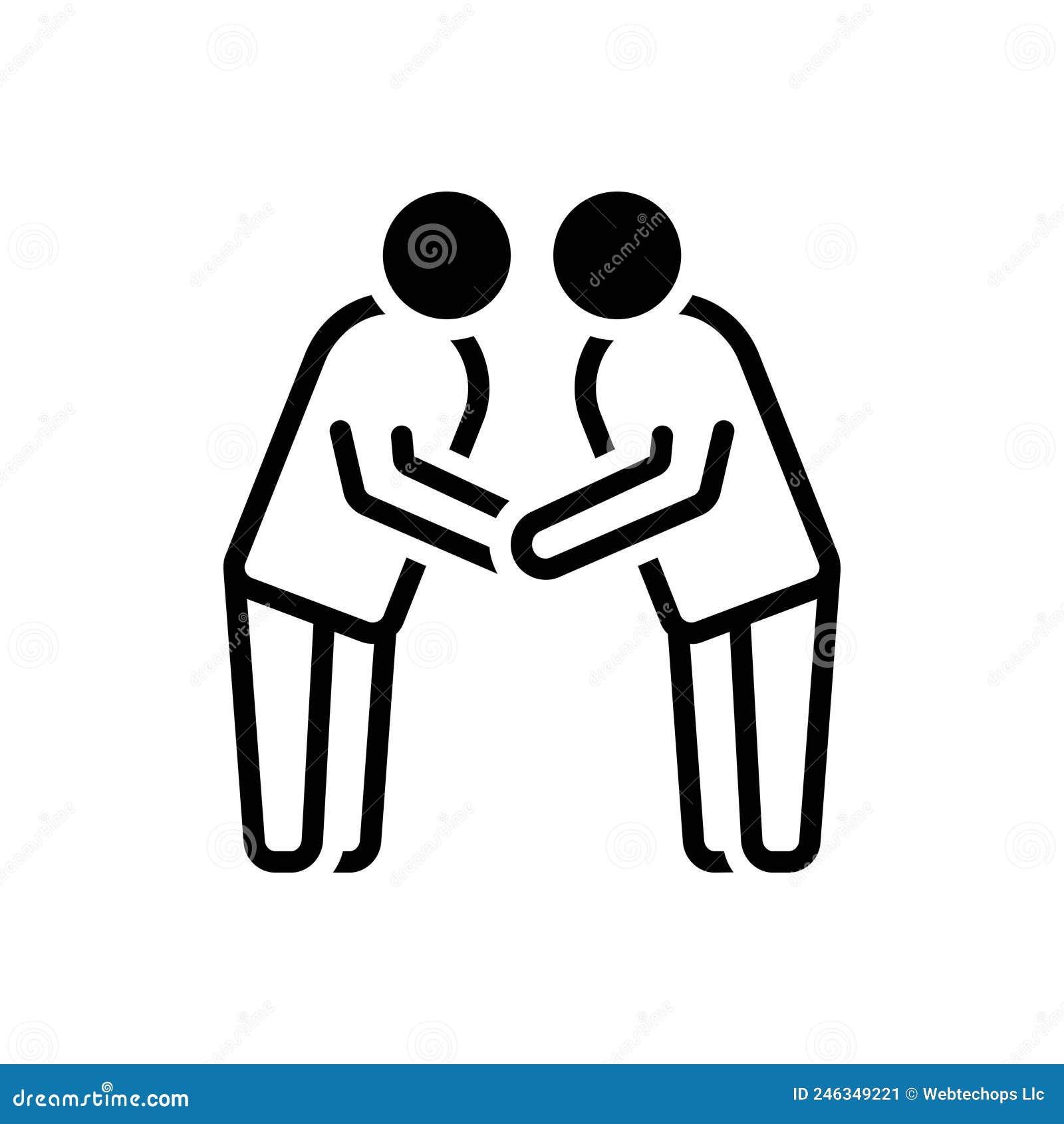 Black Solid Icon for Respect, Regard and Honor Stock Vector ...