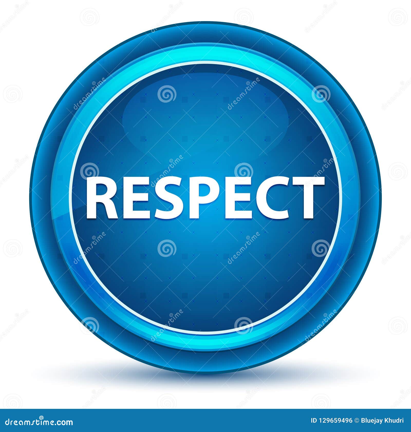 Respect Eyeball Blue Round Button Stock Illustration - Illustration of ...