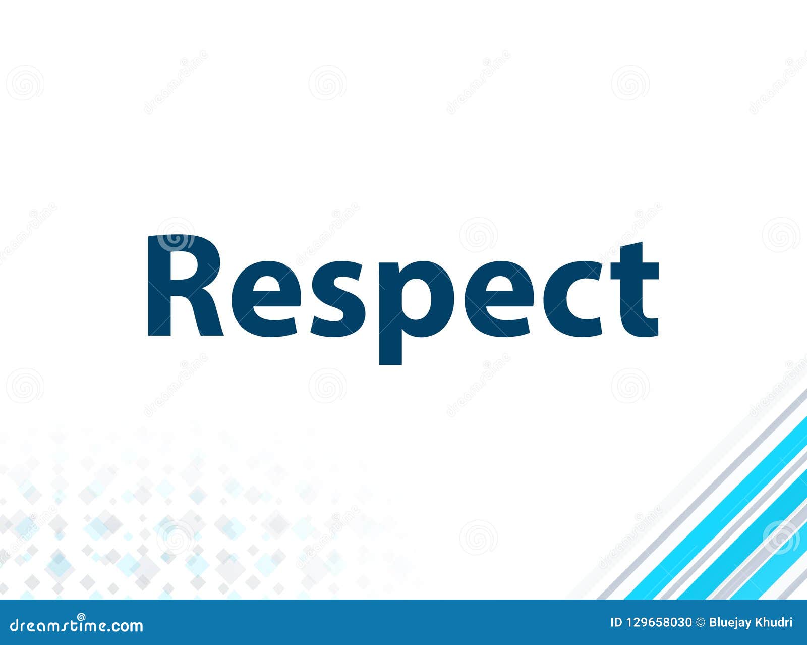 Respect Modern Flat Design Blue Abstract Background Stock Illustration ...