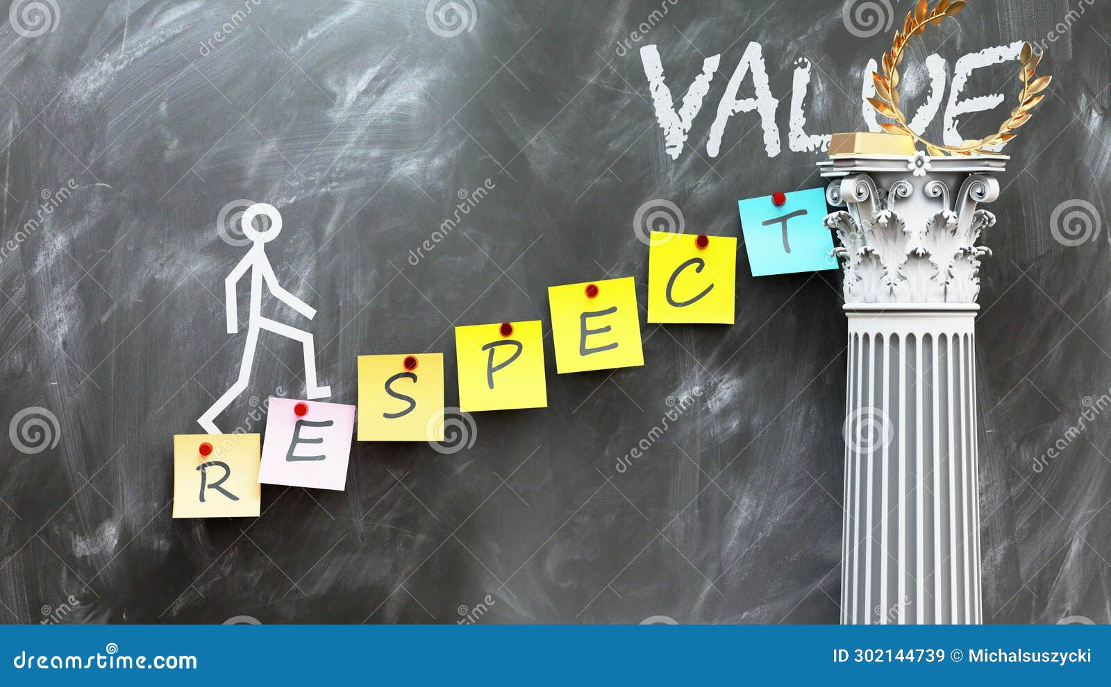 Respect leads to Value stock illustration. Illustration of reach ... Respect leads to Value stock illustration. Illustration of reach ...