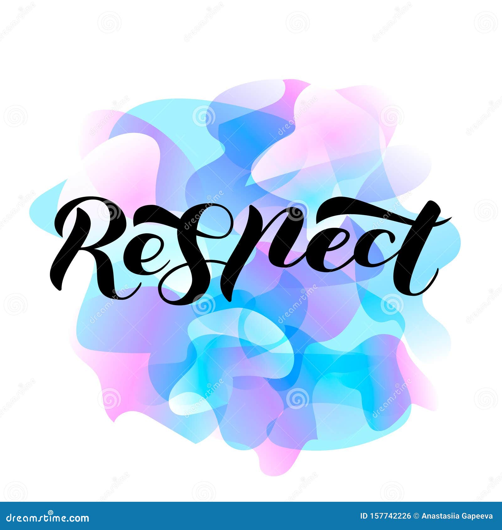 Respect Lettering. Vector Illustration Stock Illustration ...