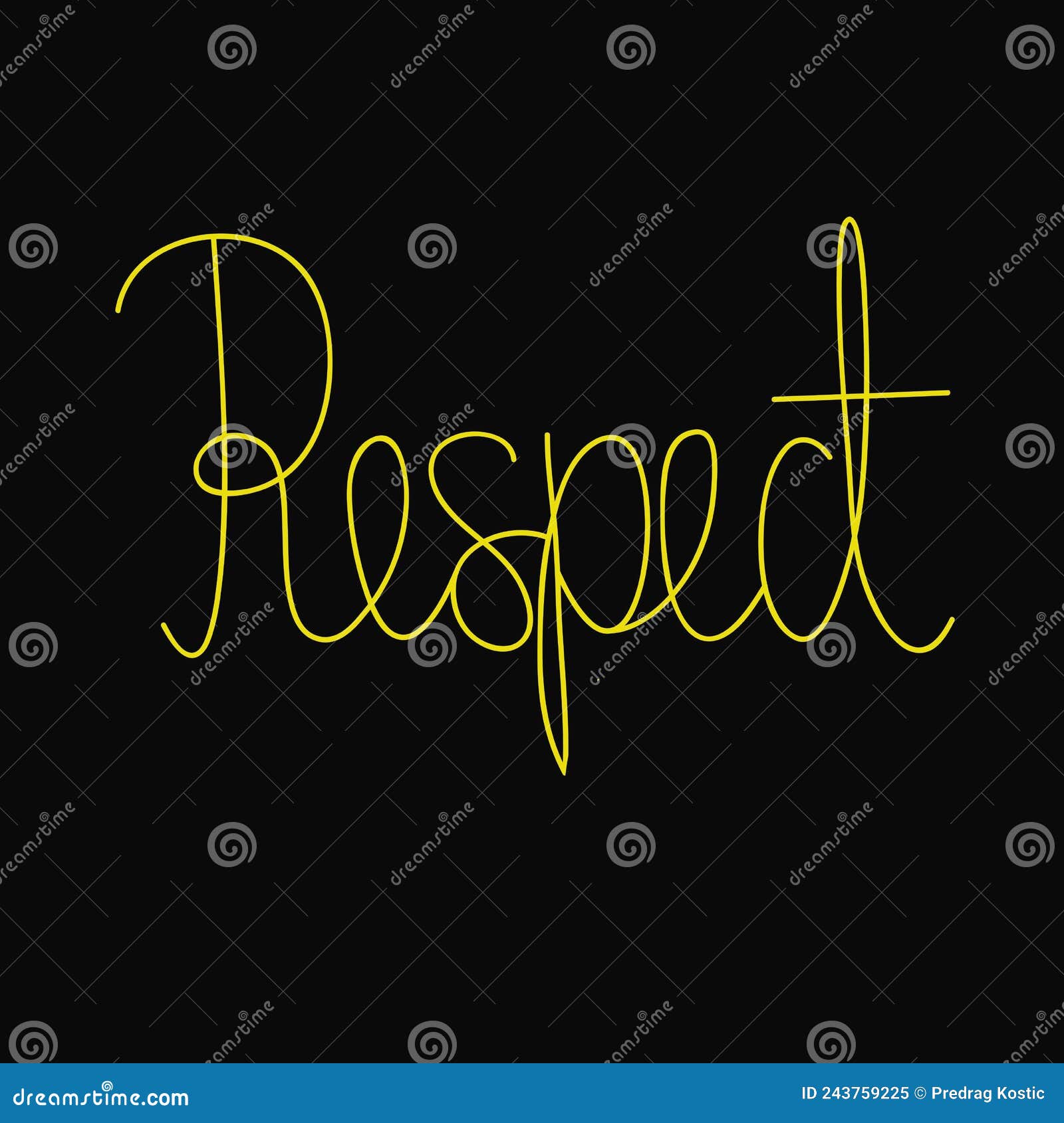 Respect letters stock illustration. Illustration of poster - 243759225