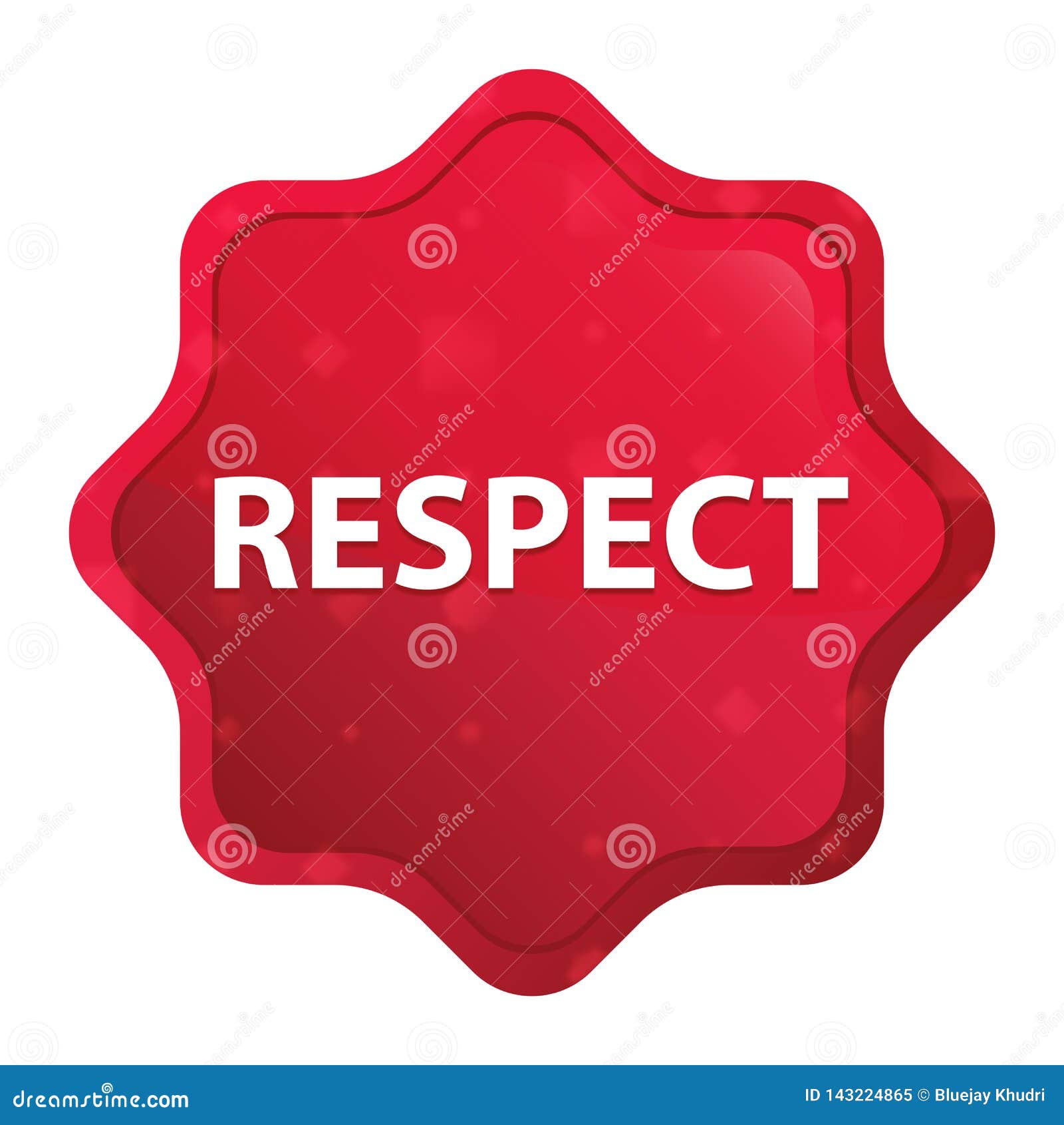 Respect Misty Rose Red Starburst Sticker Button Stock Illustration ...
