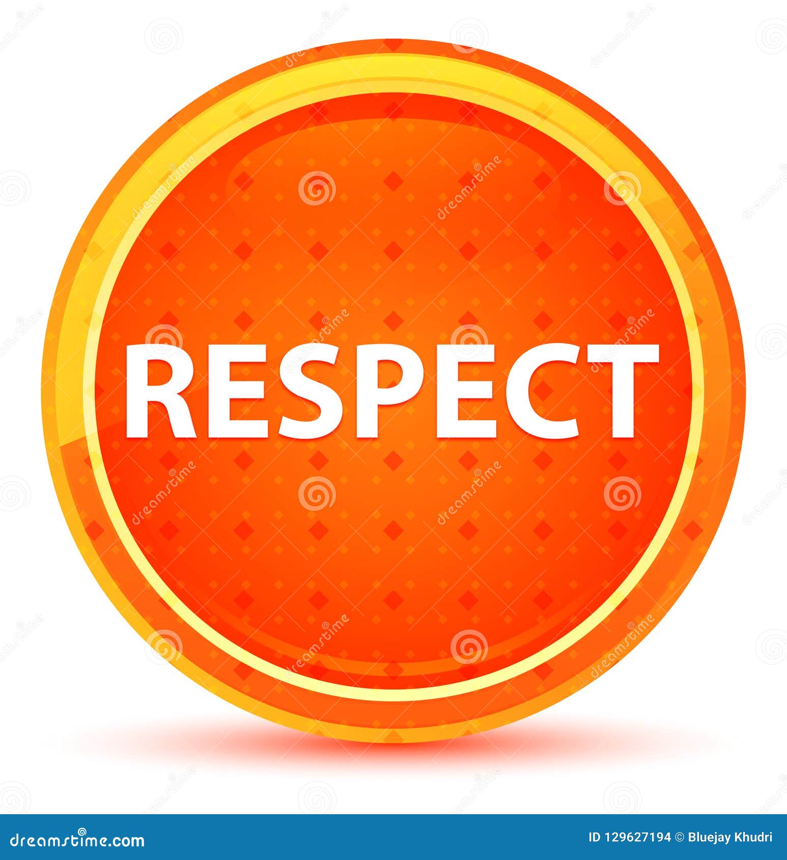 Respect Natural Orange Round Button Stock Illustration - Illustration ...